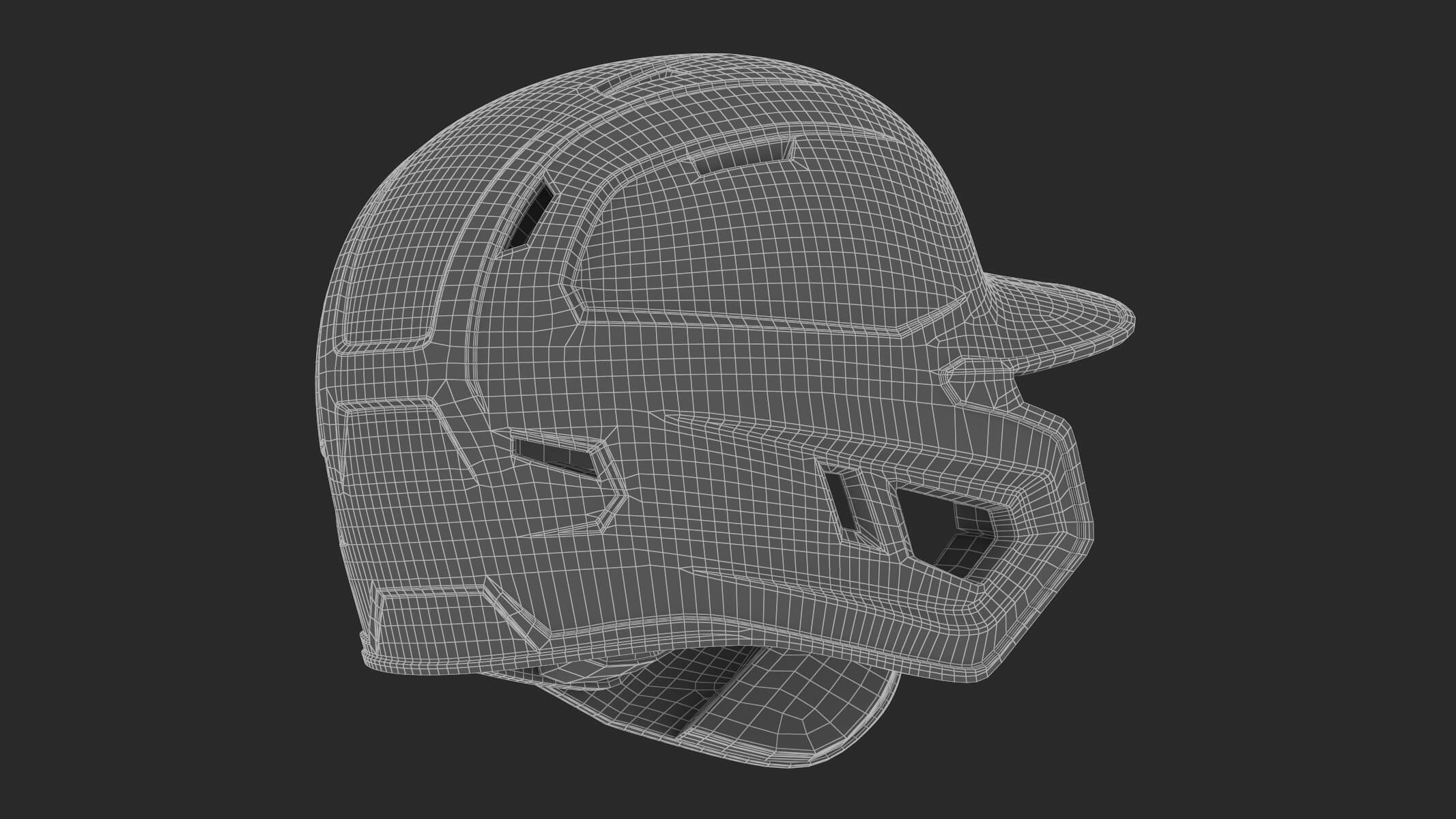 Rawlings Mach Adjust Senior Matte Baseball Batting Helmet - 3D Model by ...
