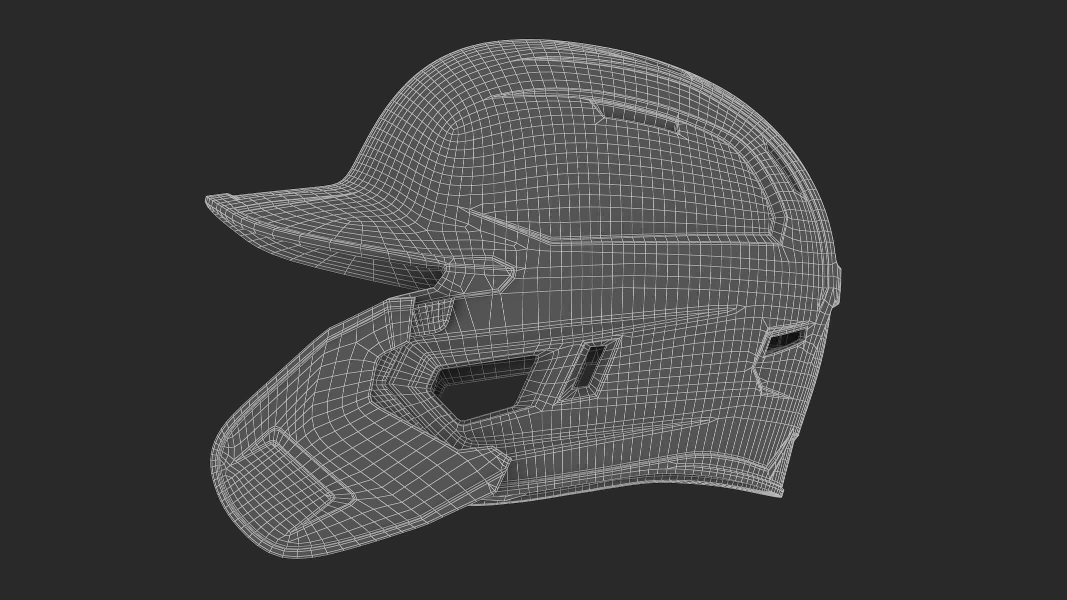 Rawlings Mach Adjust Senior Matte Baseball Batting Helmet - 3D Model by ...