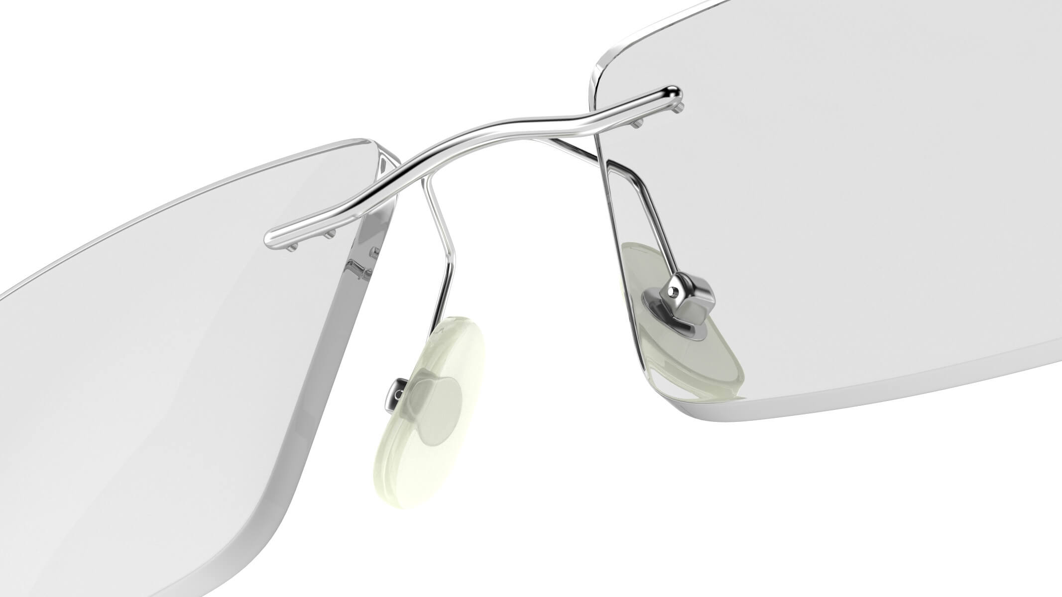 Rectangular Rimless Eyeglasses - 3D Model by frezzy