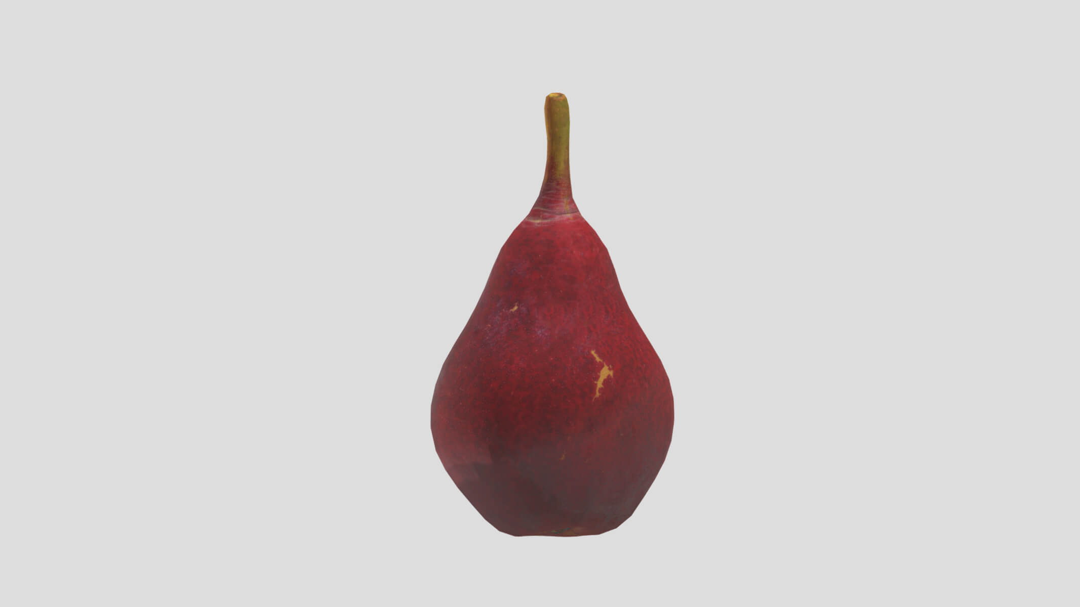 Red Pear Low Poly - 3D Model by frezzy