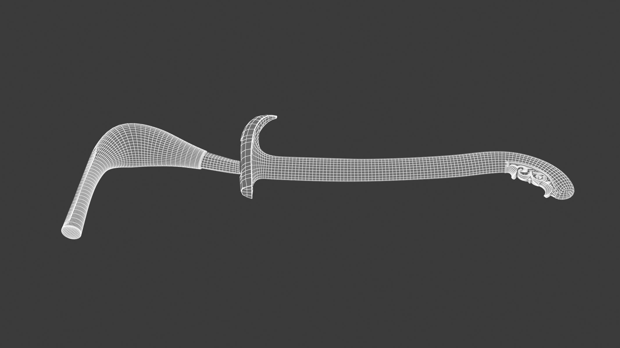 Rencong Dagger - 3D Model by frezzy