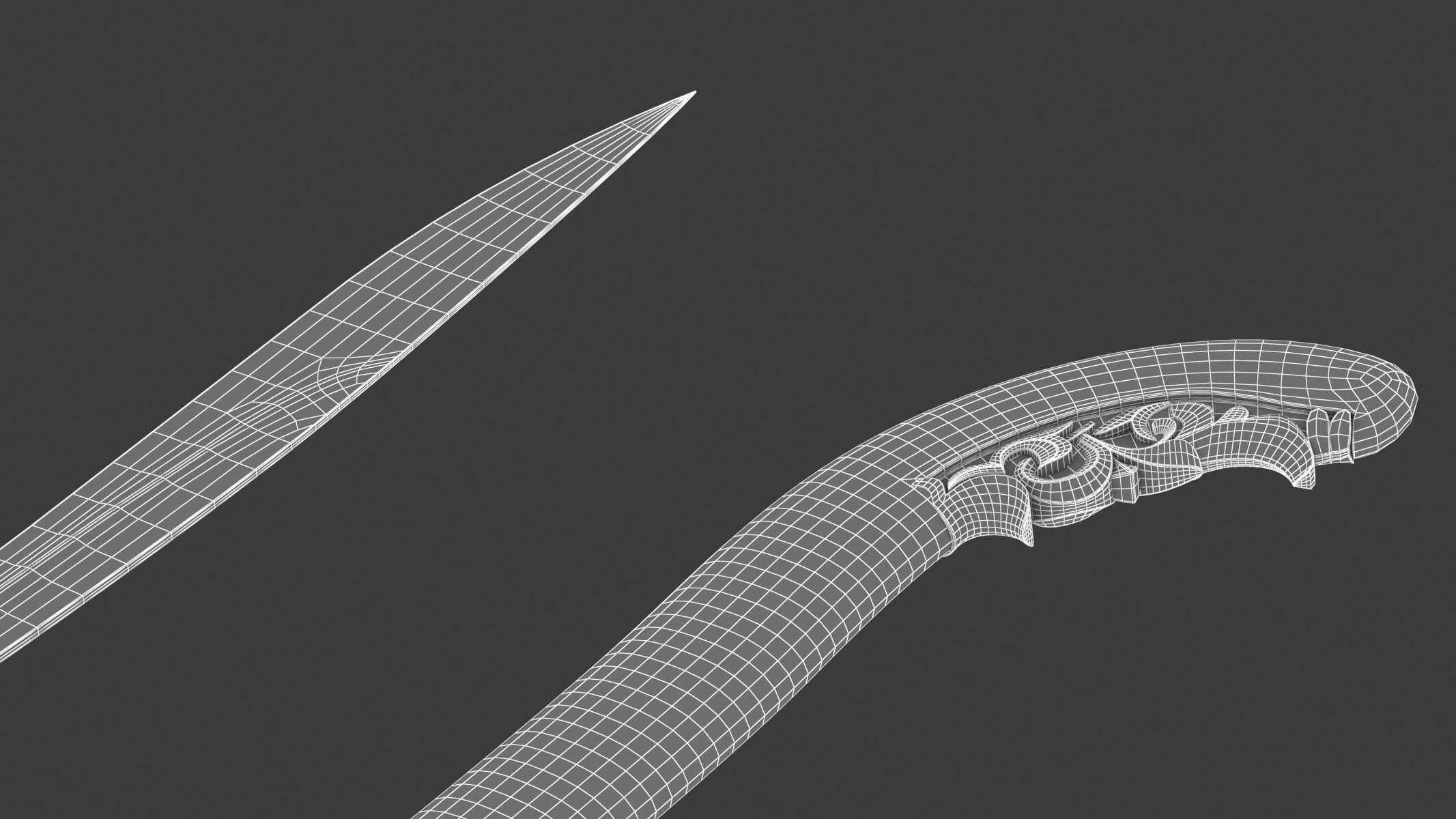 Rencong Dagger - 3D Model by frezzy