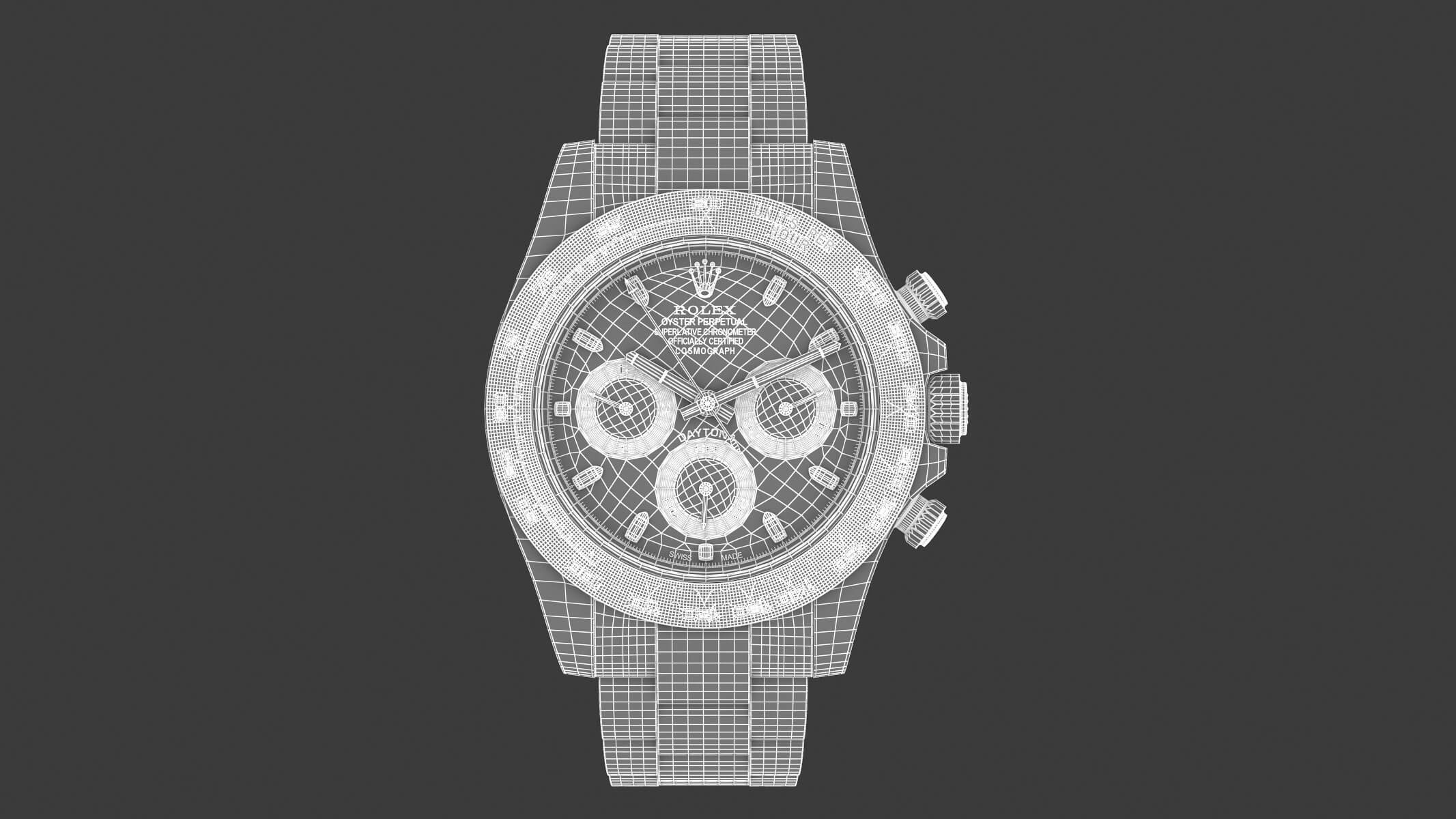 Rolex Daytona Oystersteel - 3D Model by frezzy