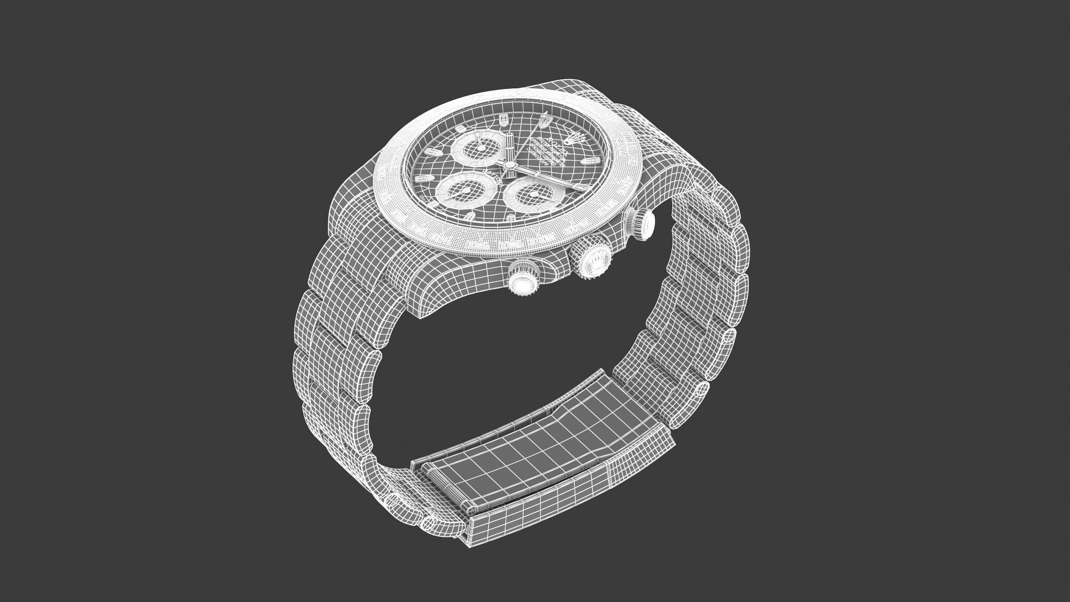 Rolex Daytona Oystersteel - 3D Model by frezzy