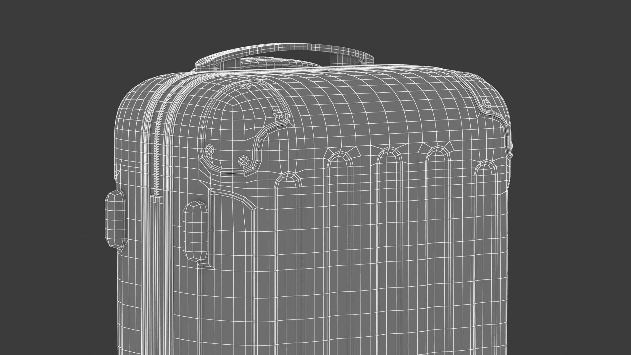 Rolling Travel Suitcase - 3D Model by frezzy