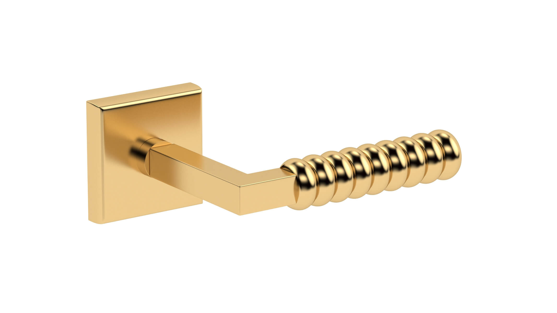Rose Door Handle Brass - 3D Model by frezzy