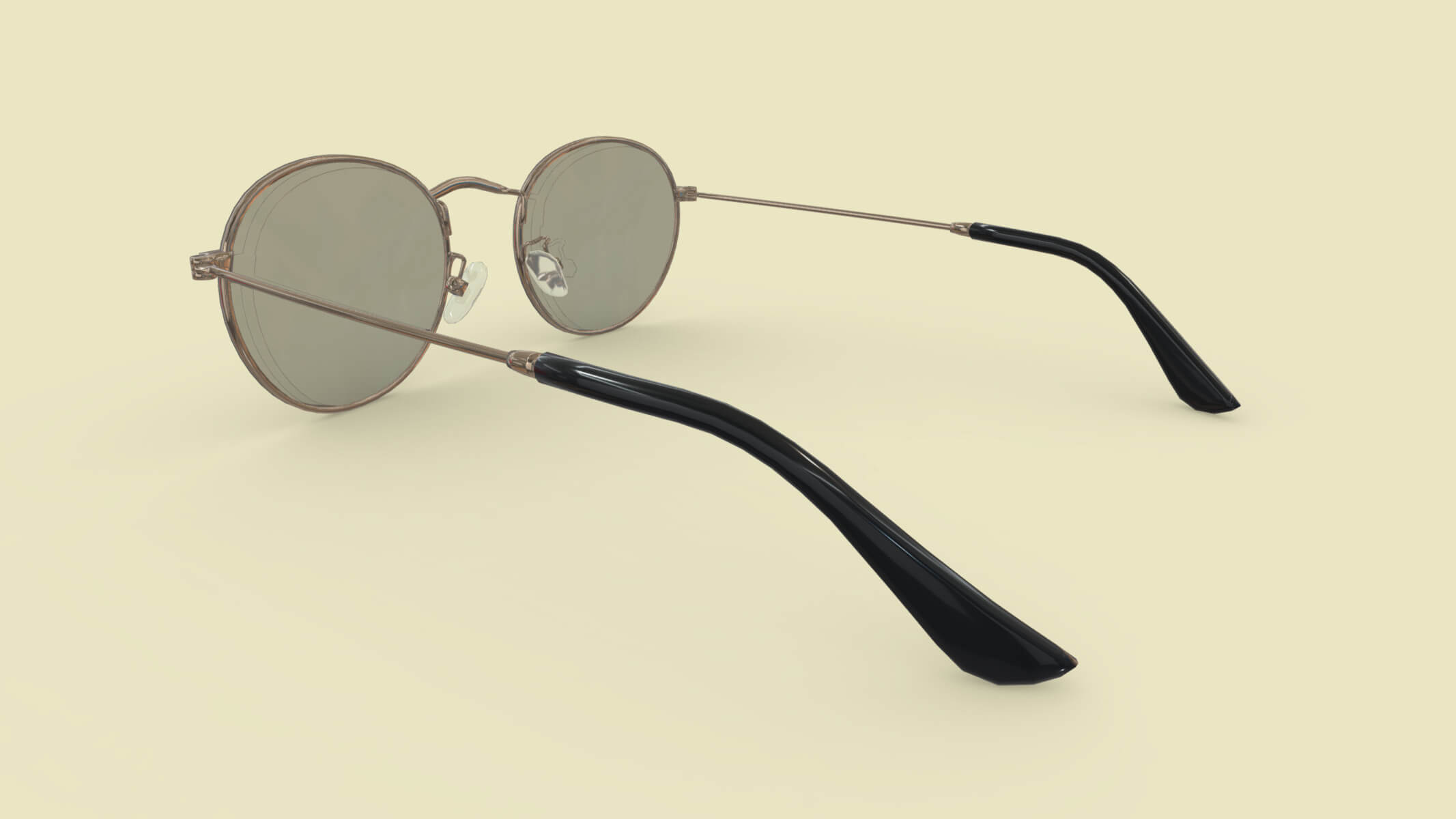 Round Polarized Sunglasses Low Poly - 3D Model by frezzy