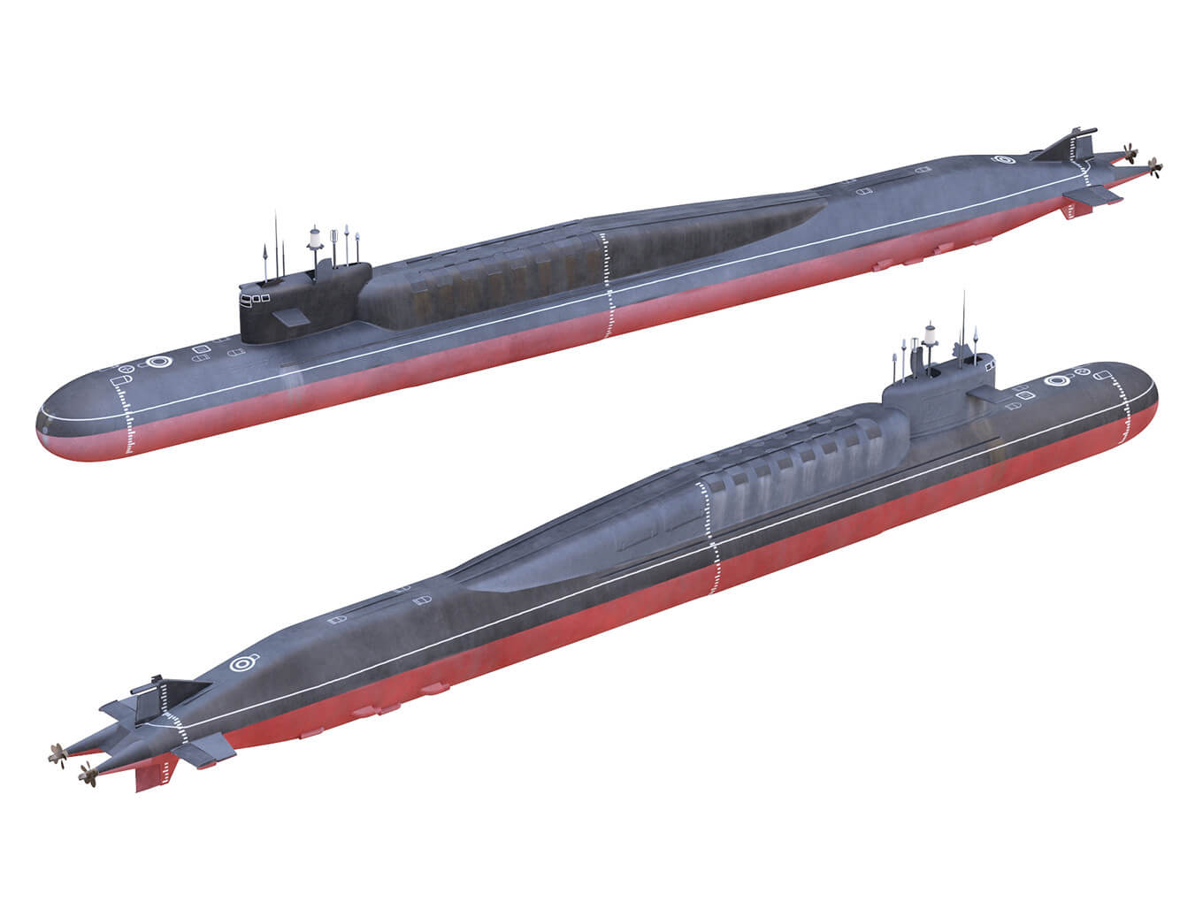 Russian Nuclear Strategic Submarine Delta IV Class - 3D Model by frezzy
