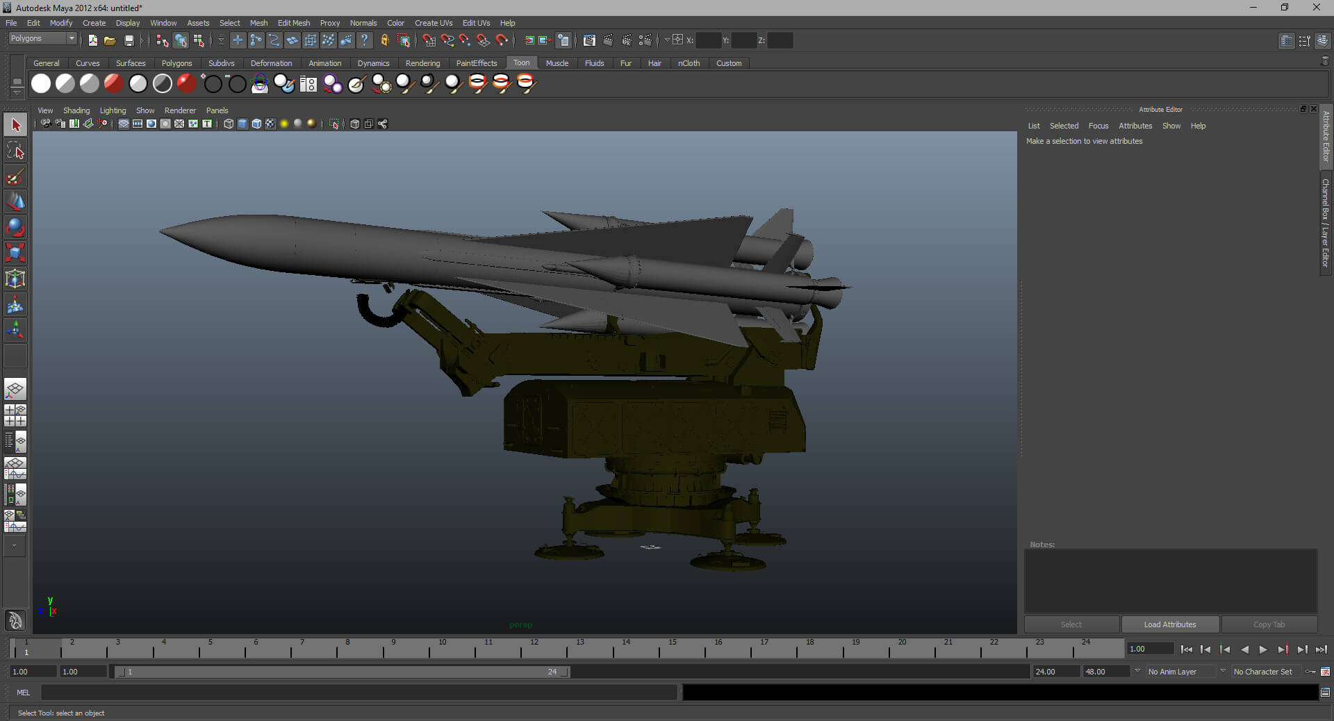 S-200 Missile 3D Model by frezzy