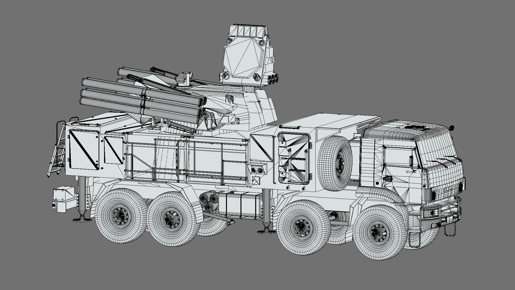 SA 22 Pantsir S1 Low Poly - 3D Model by frezzy