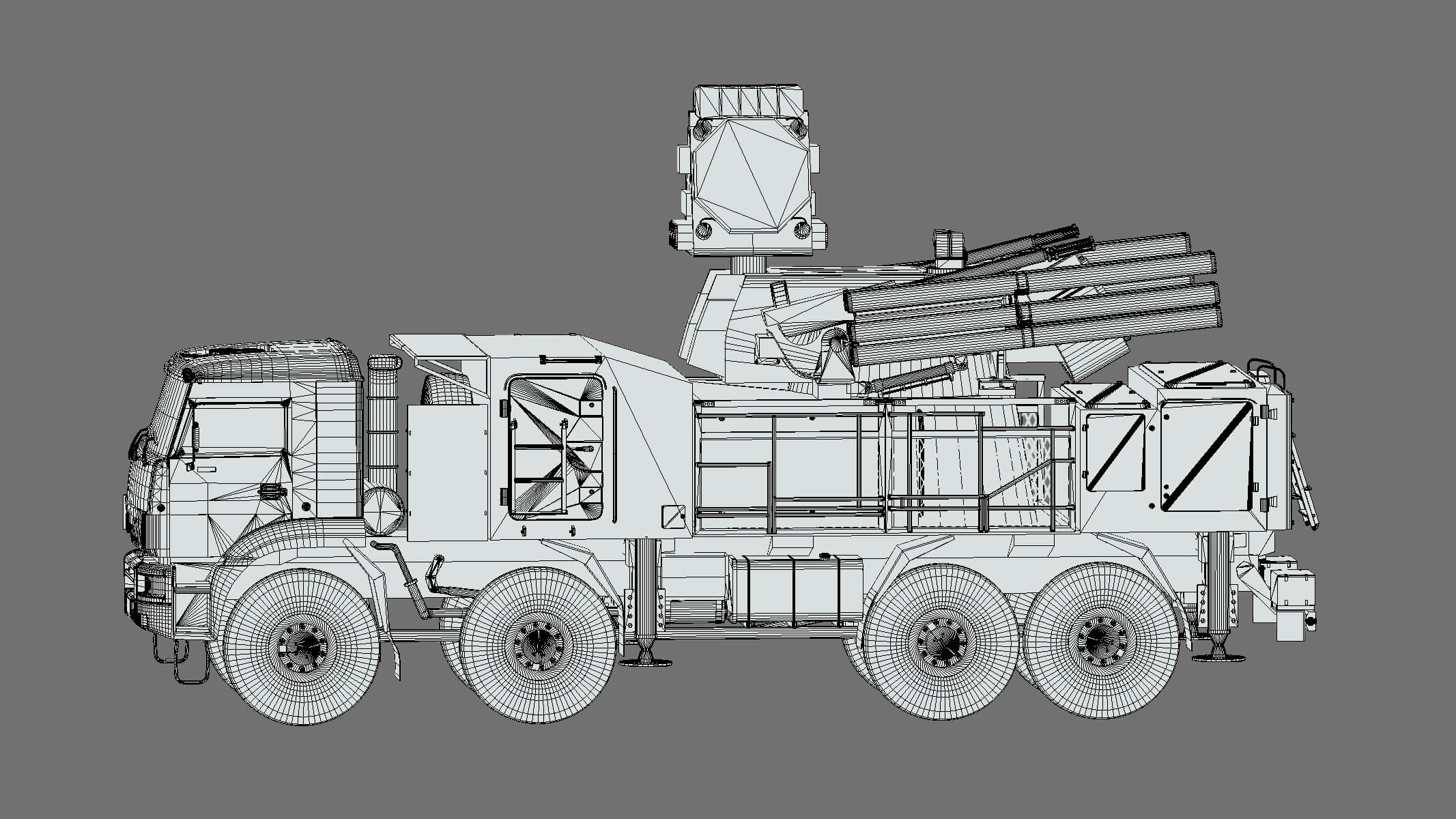SA 22 Pantsir S1 Low Poly - 3D Model by frezzy