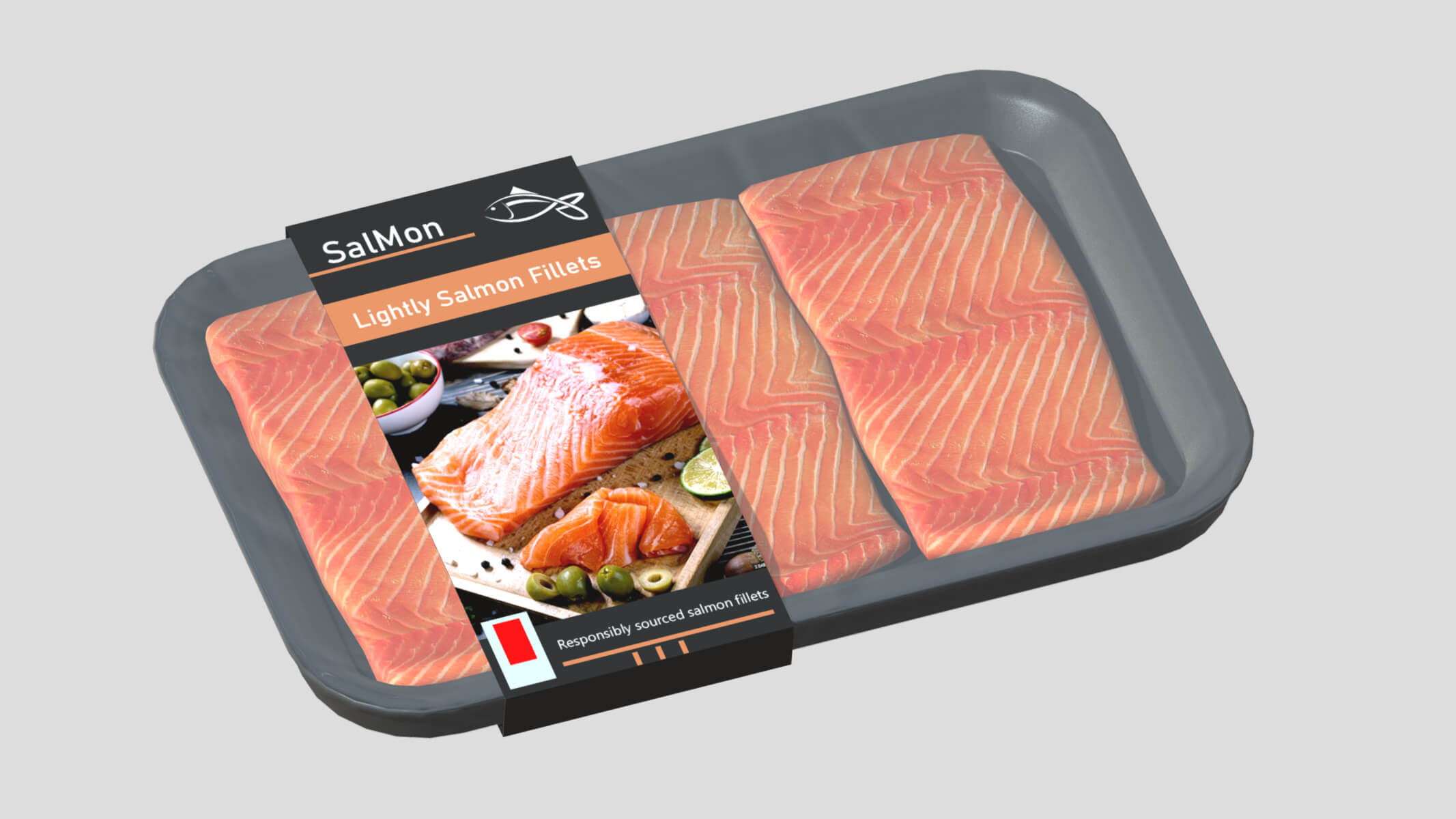 Salmon Pack Low Poly - 3D Model by frezzy