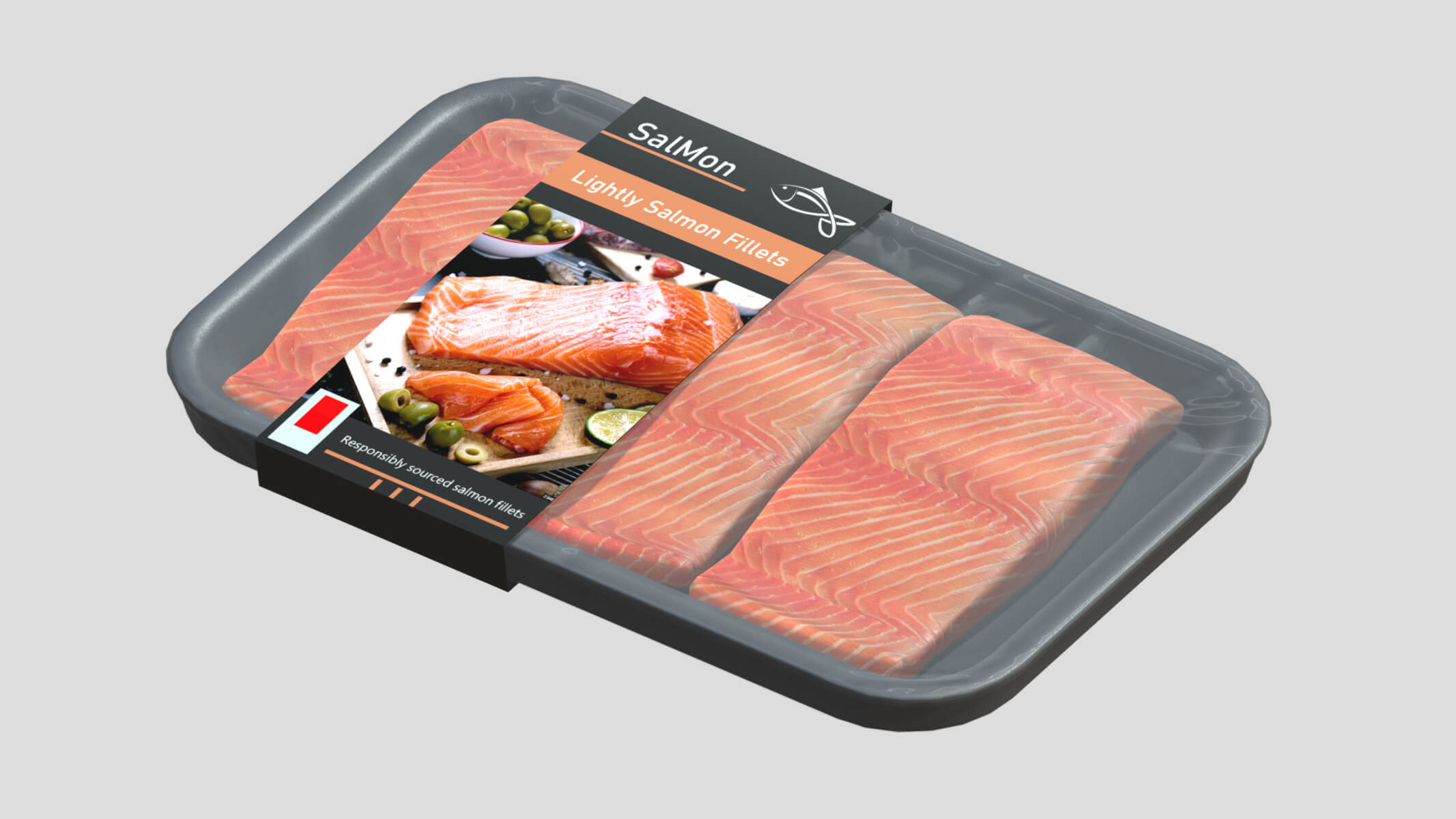 Salmon Pack Low Poly - 3D Model by frezzy