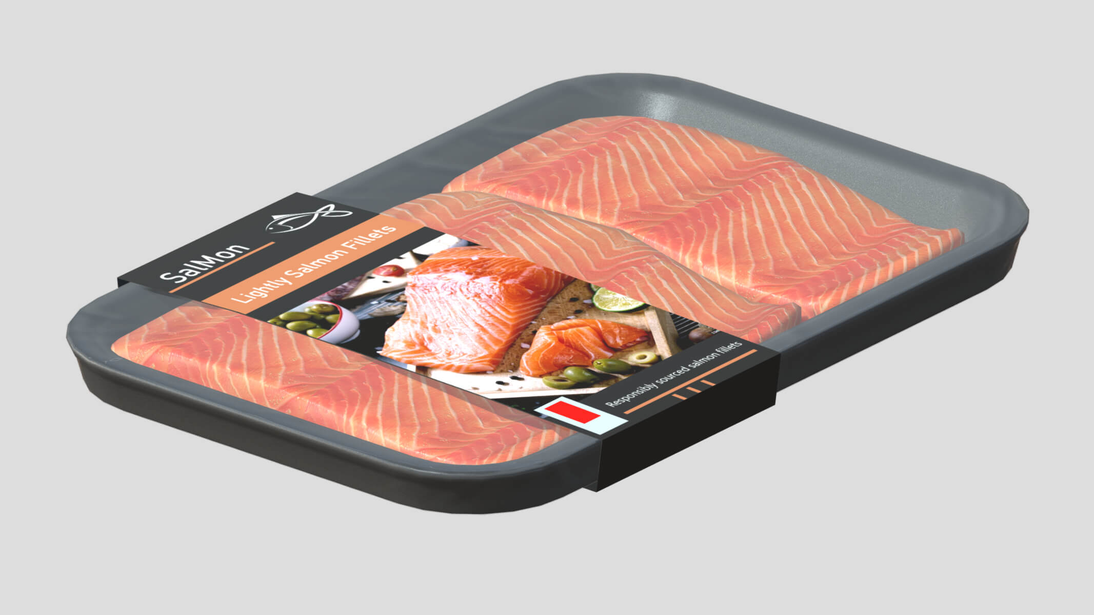 Salmon Pack Low Poly - 3D Model by frezzy