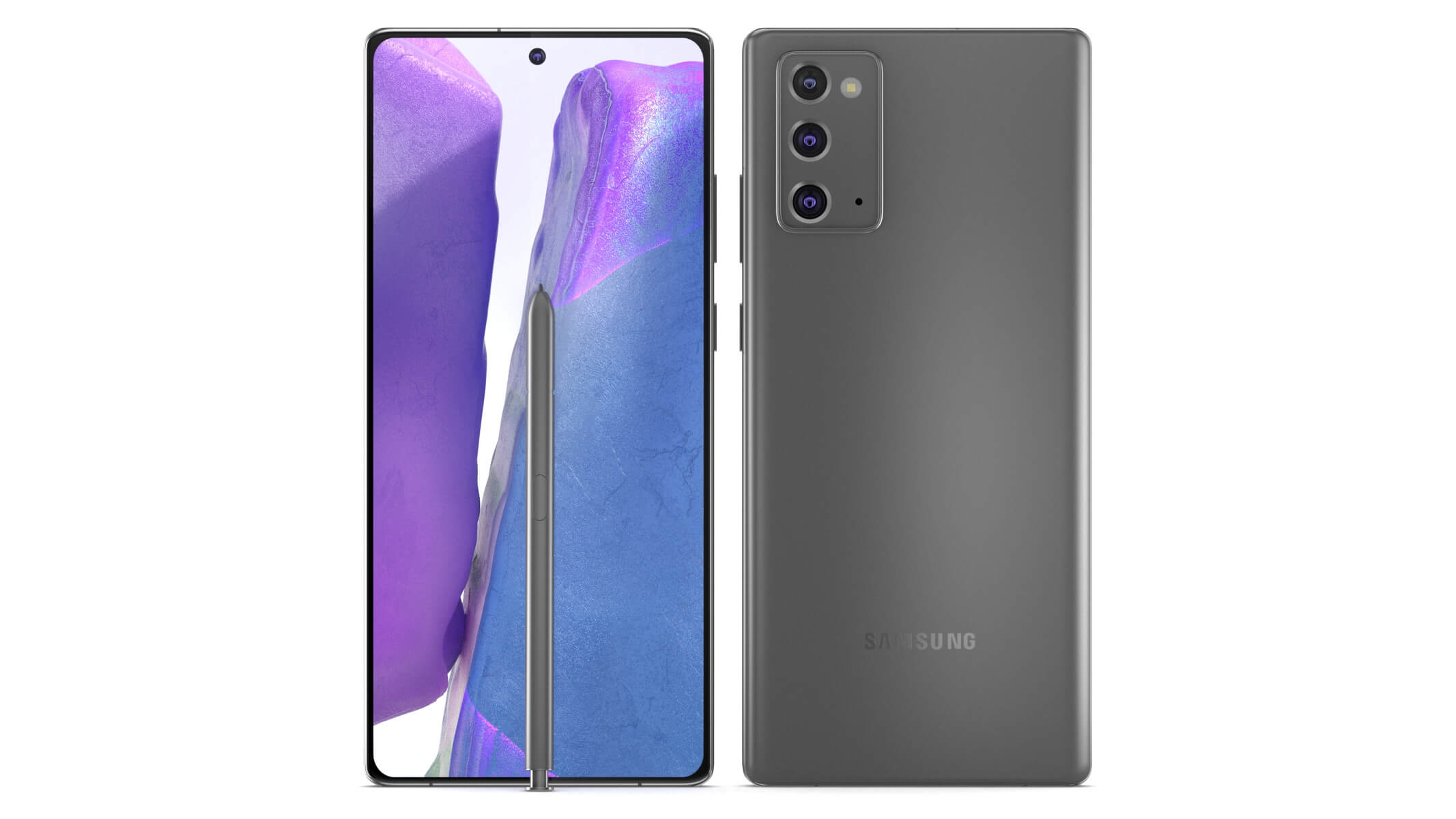 Samsung Galaxy Note 20 Mystic Gray - 3D Model by frezzy