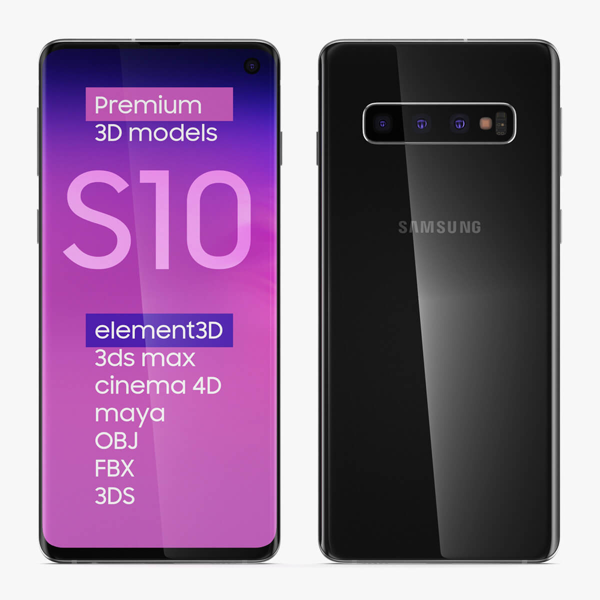 Samsung Galaxy S10 - 3D Model by frezzy