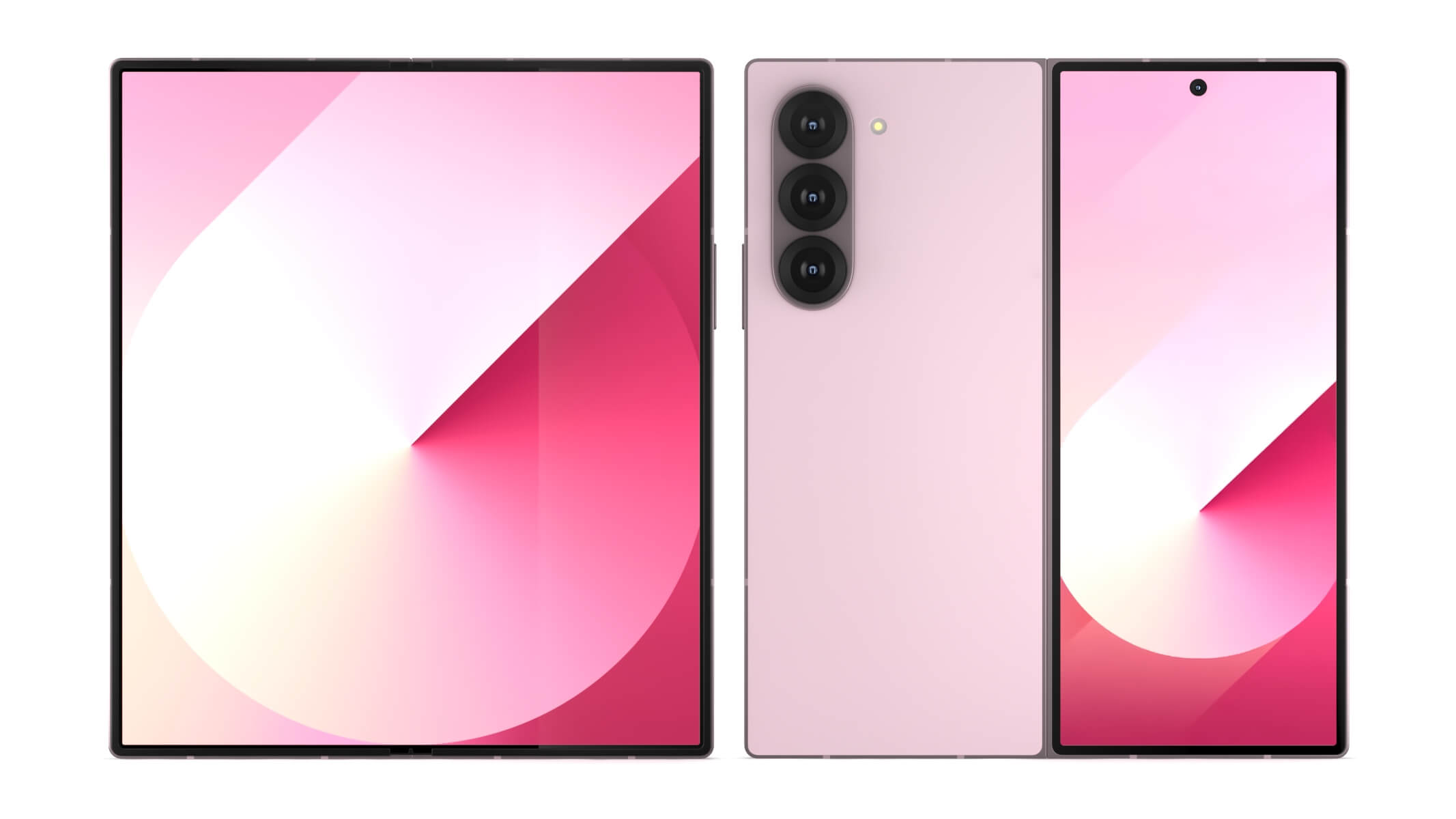 Samsung Galaxy Z Fold6 Pink - 3D Model by frezzy