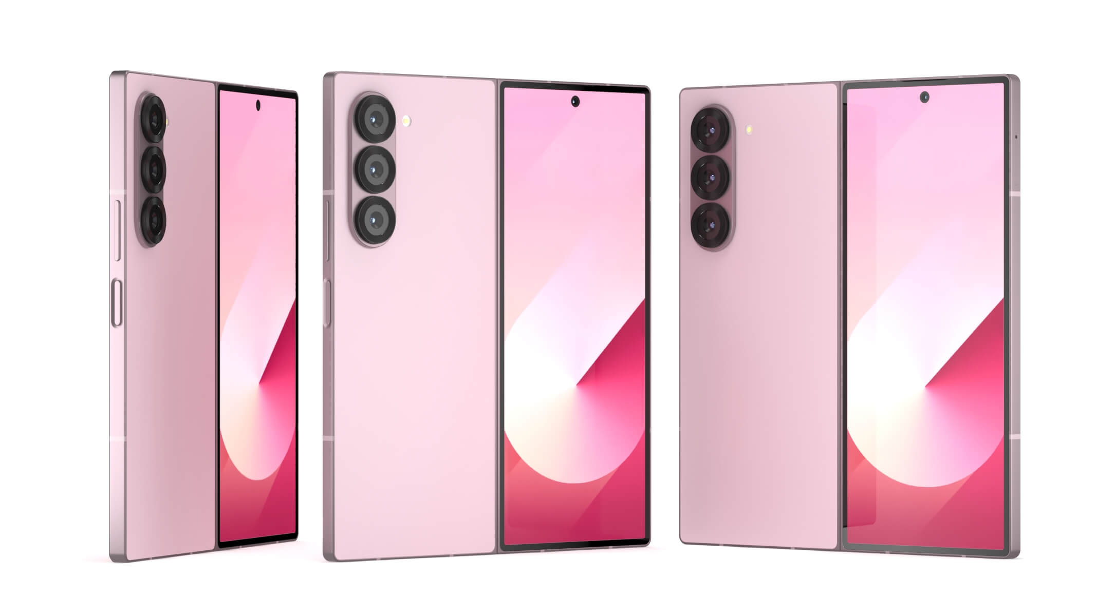 Samsung Galaxy Z Fold6 Pink - 3D Model by frezzy