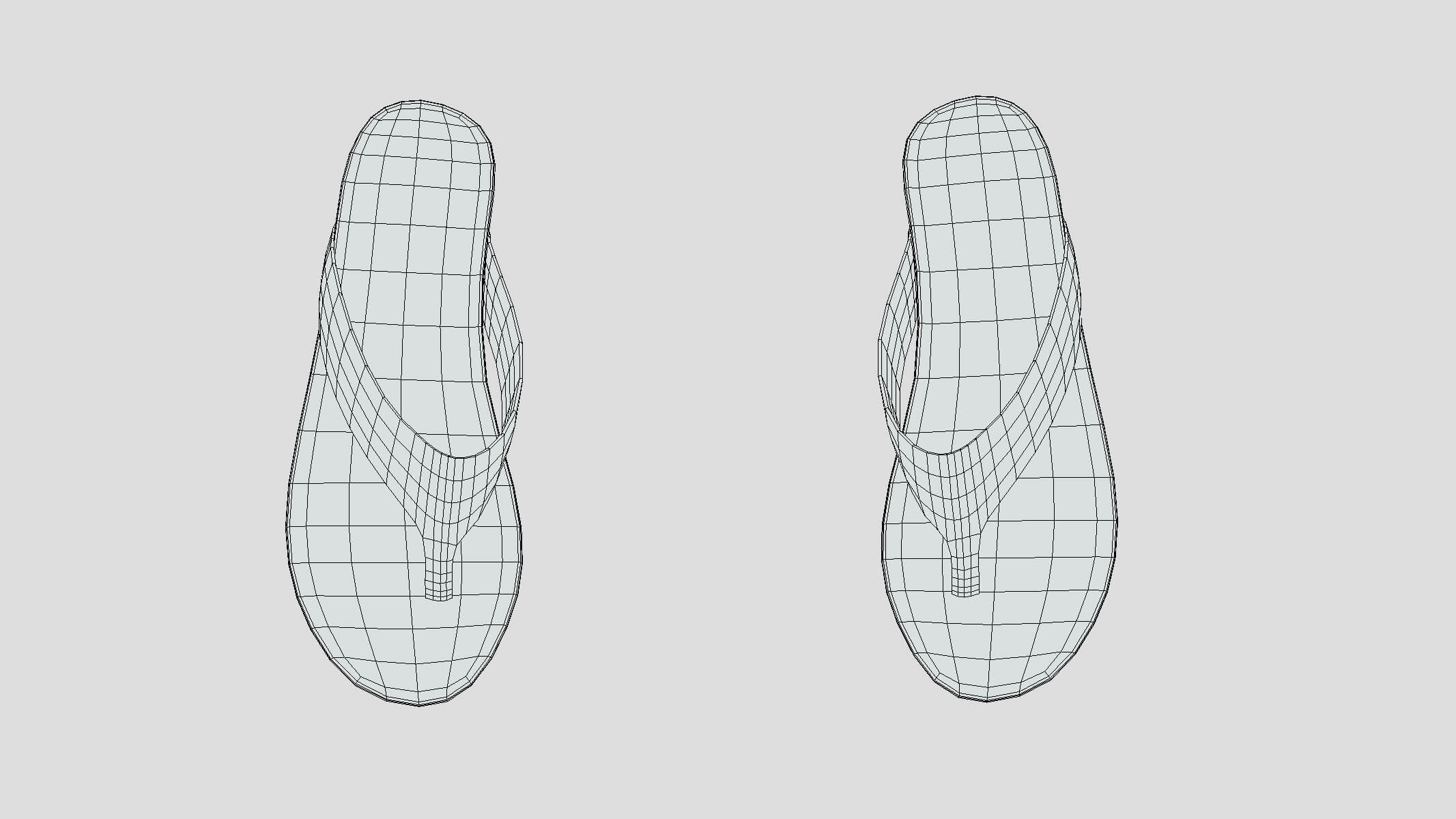 Sandals Low Poly - 3D Model by frezzy