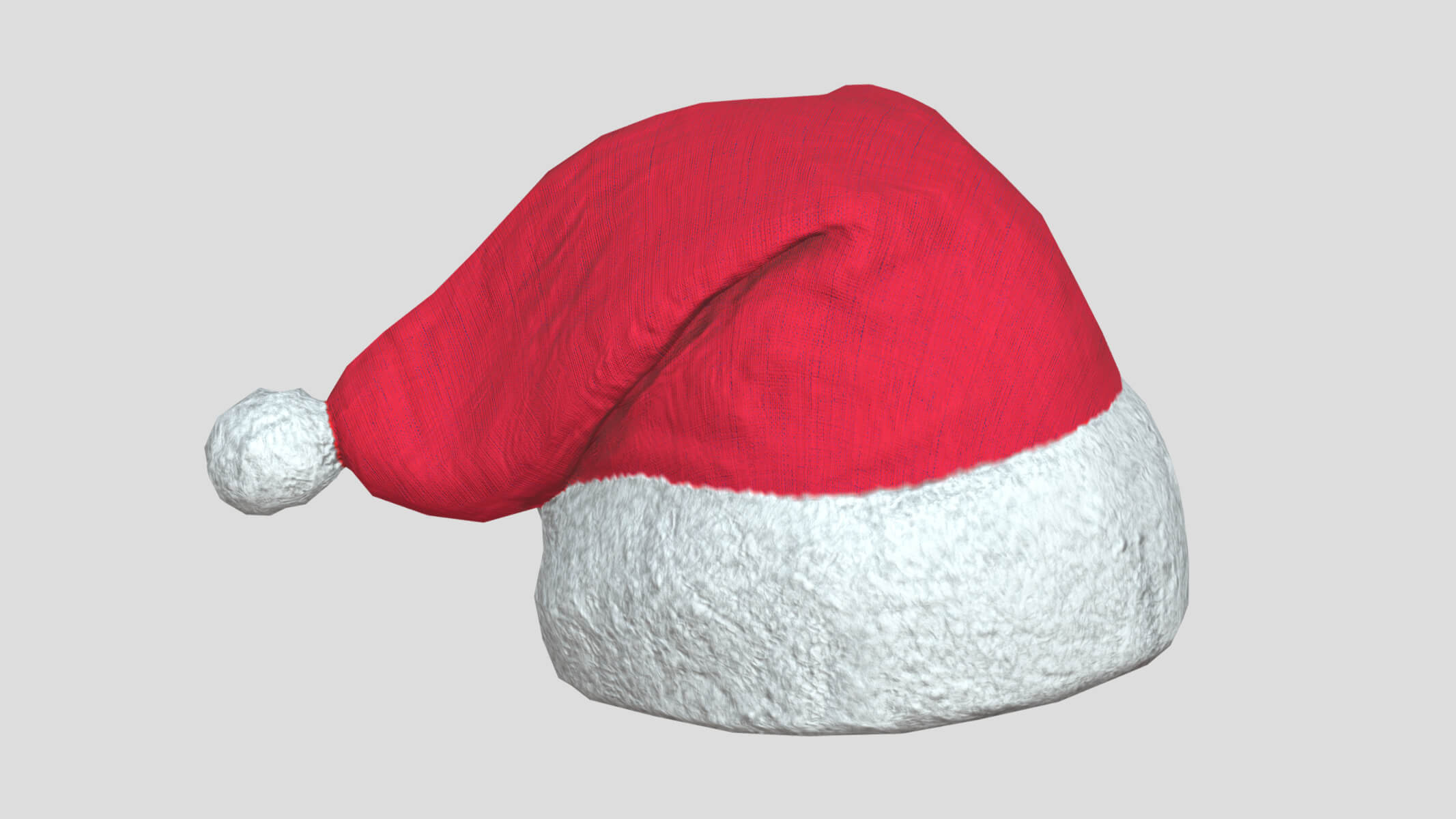 Santa Hat Low Poly - 3D Model by frezzy