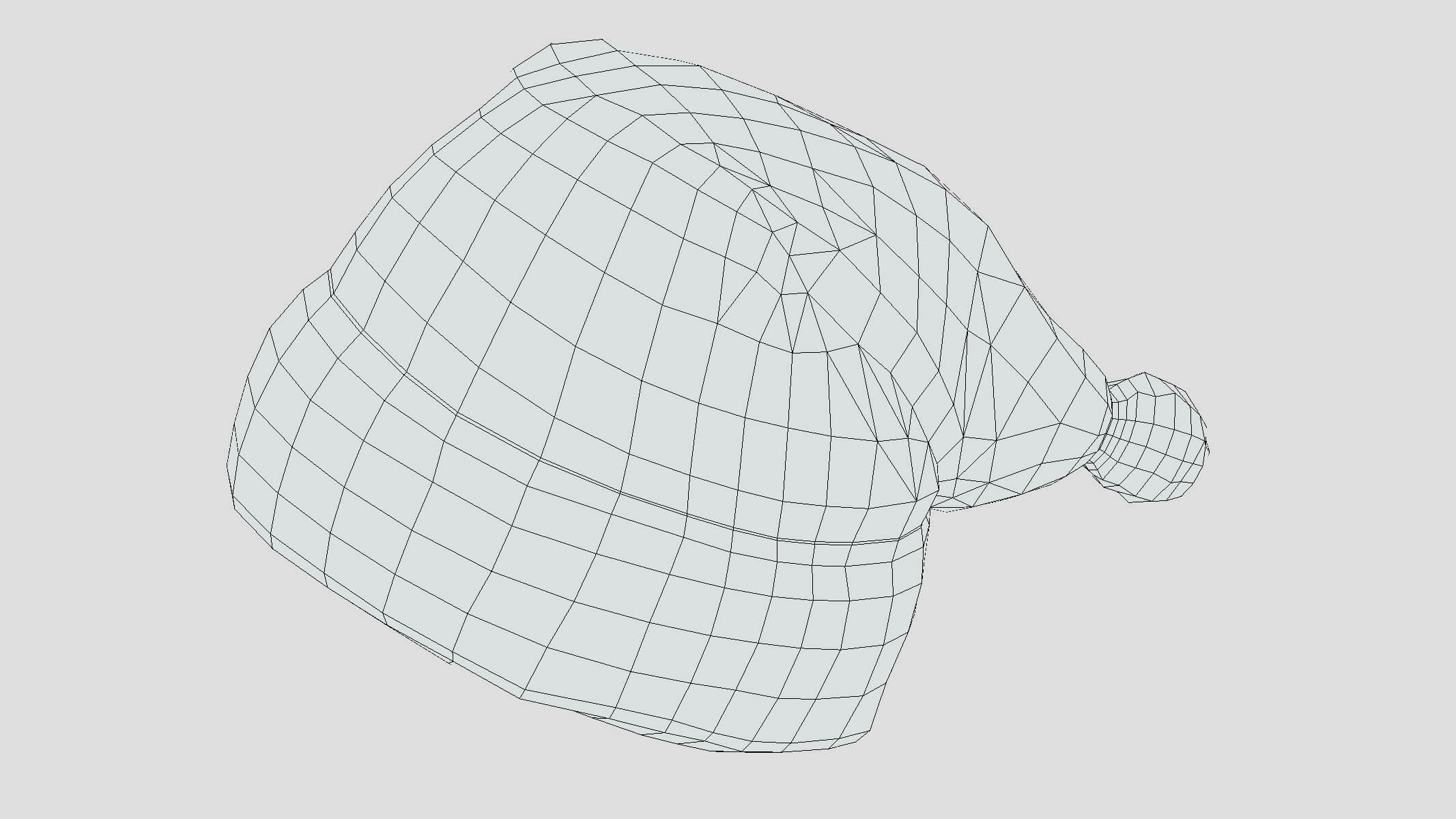 Santa Hat Low Poly - 3D Model by frezzy