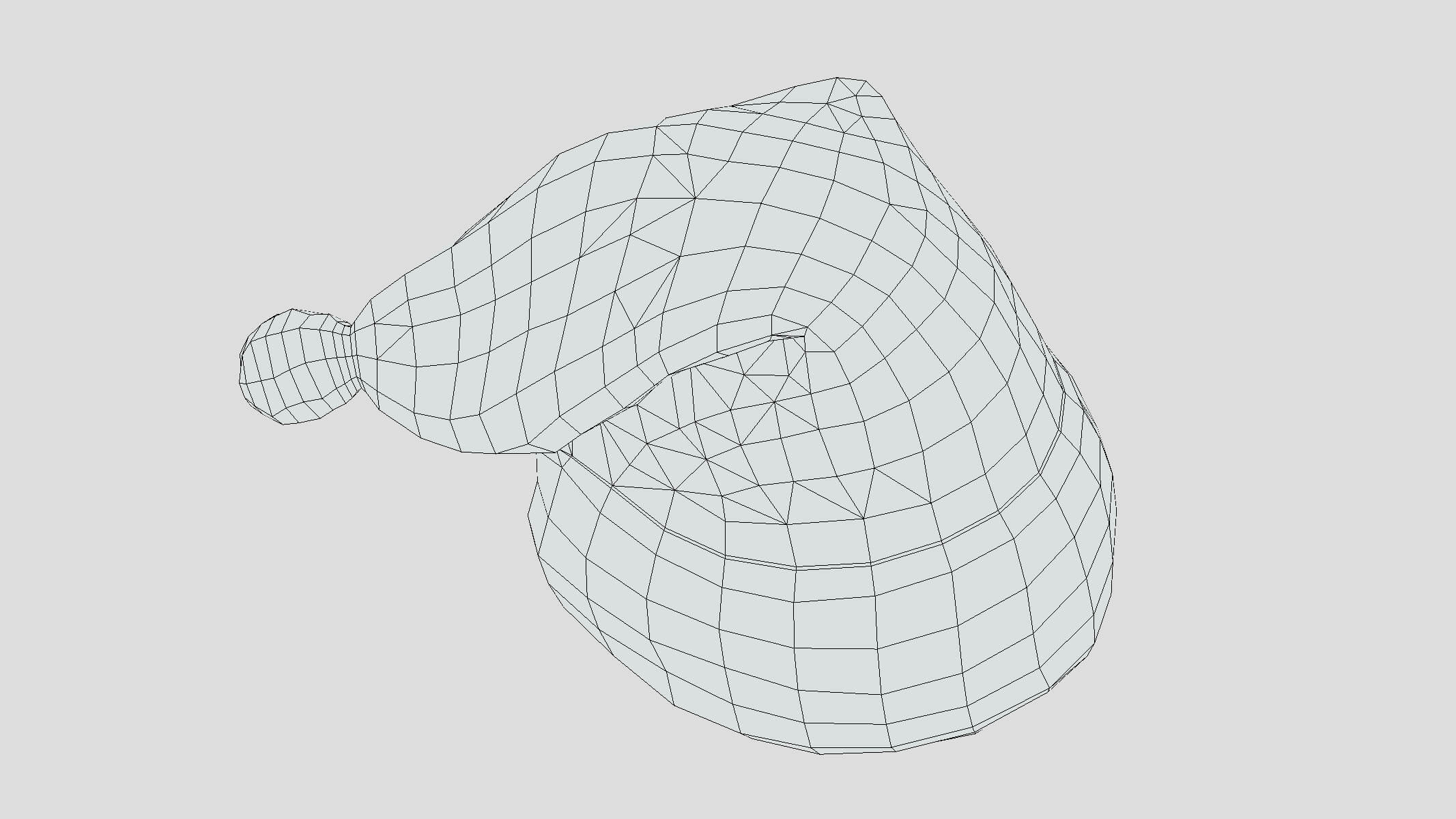 Santa Hat Low Poly - 3D Model by frezzy