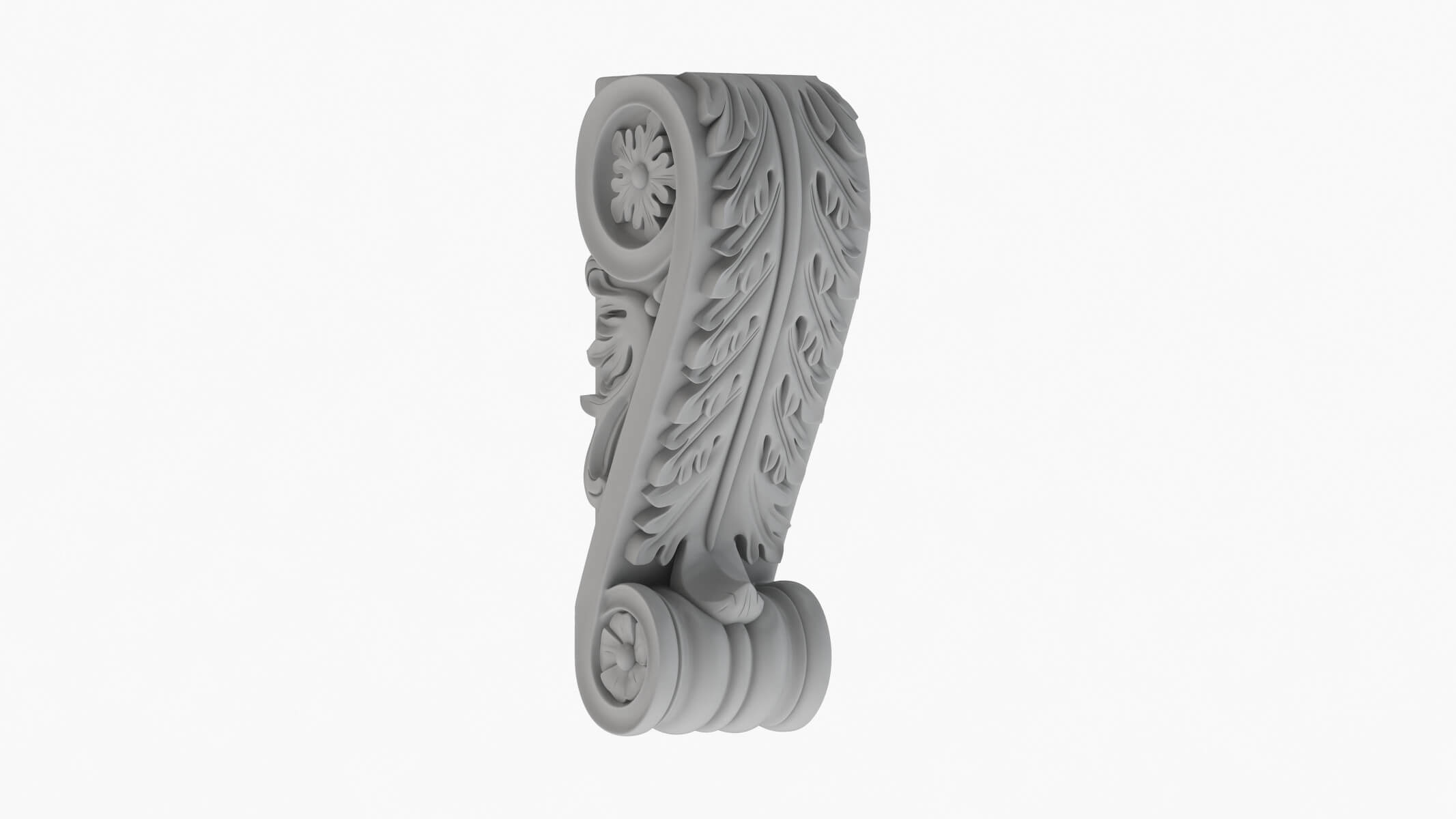 Scroll Corbel 01 - 3D Model by frezzy