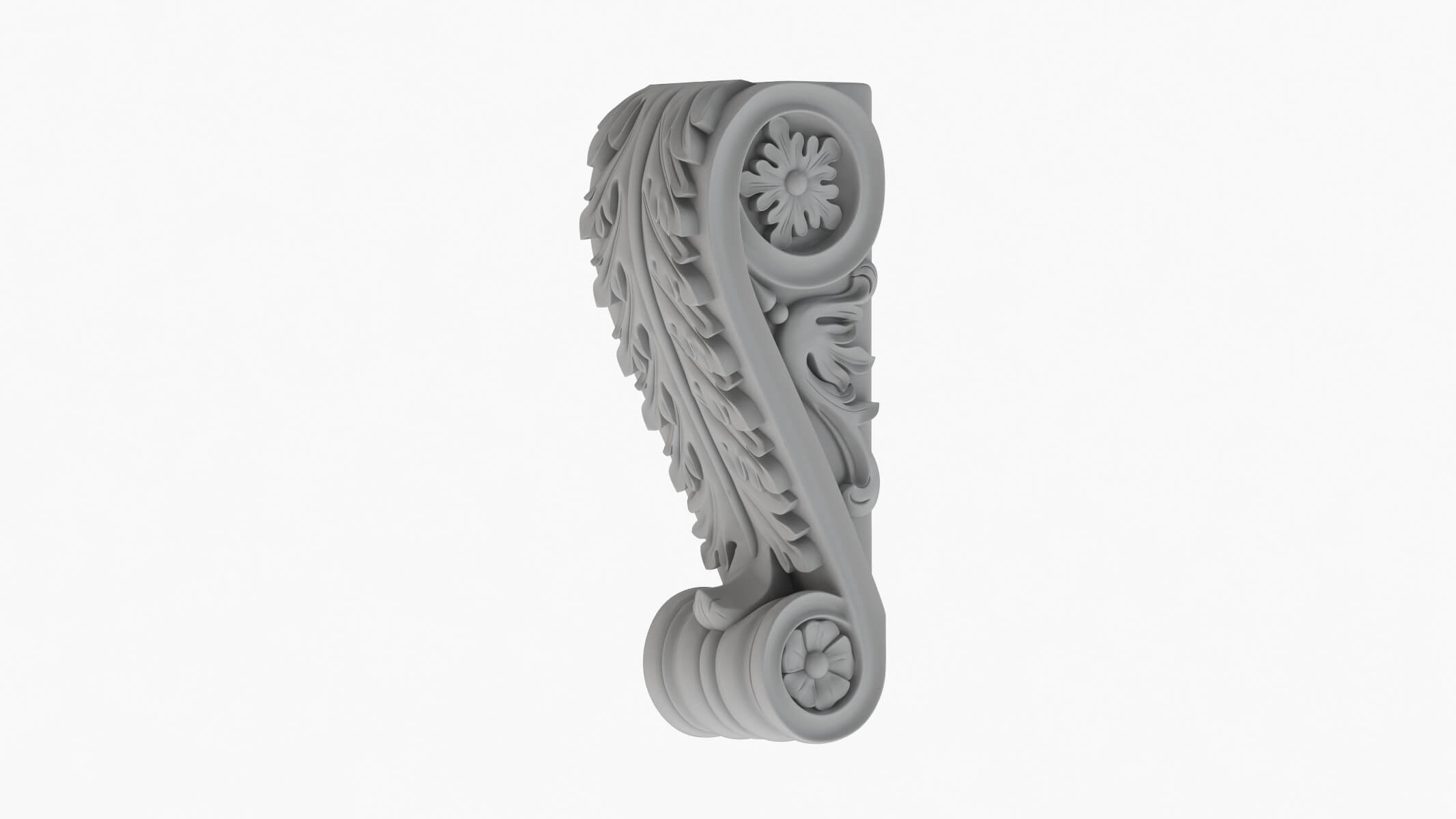 Scroll Corbel 01 - 3D Model by frezzy