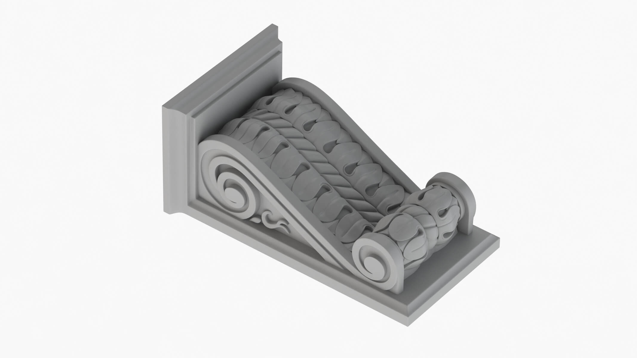 Scroll Corbel 03 - 3D Model by frezzy