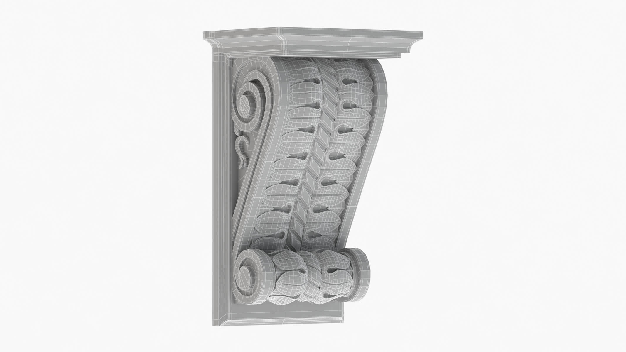 Scroll Corbel 03 - 3D Model by frezzy