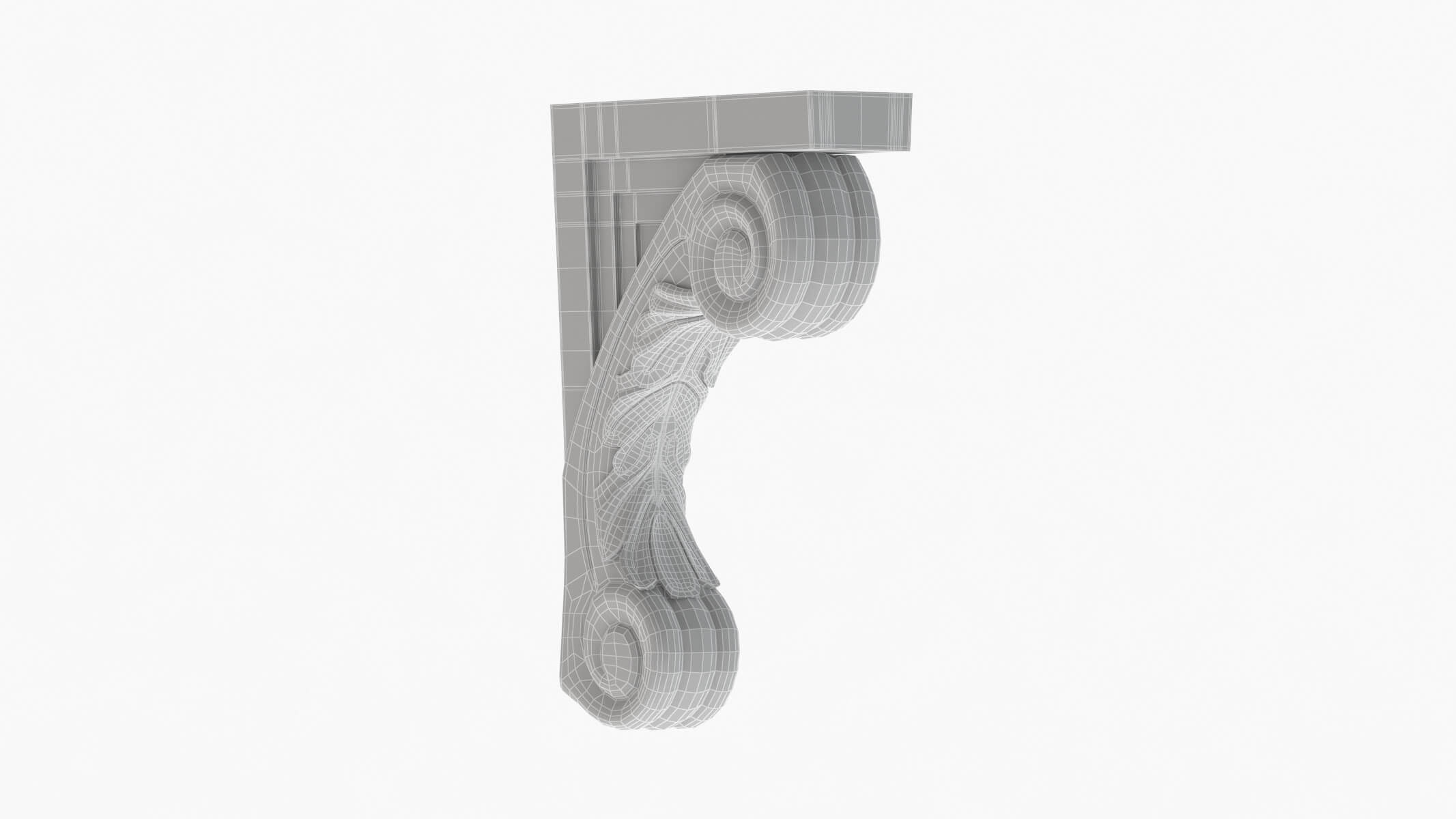 Scroll Corbel 07 - 3D Model by frezzy