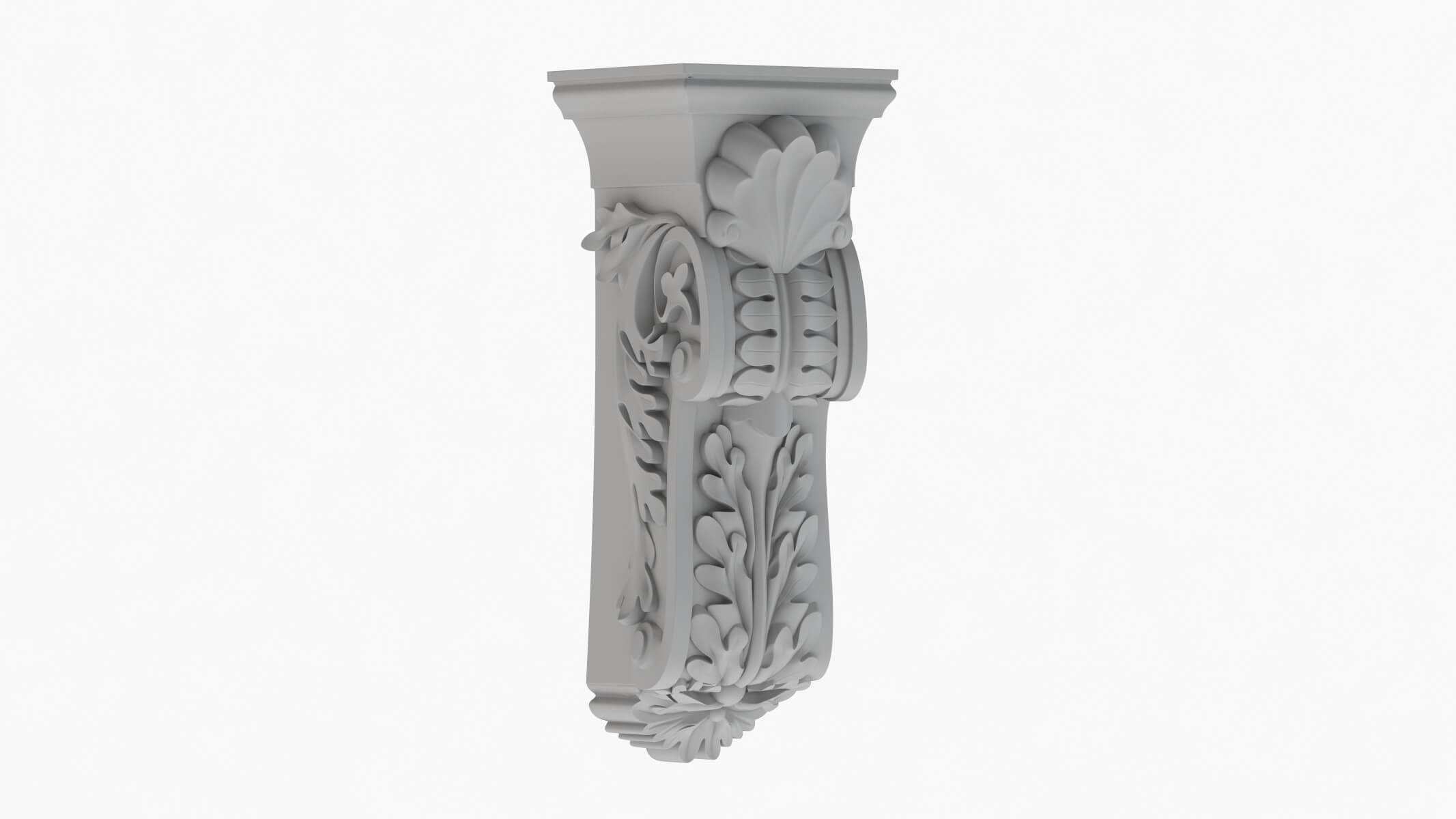Scroll Corbel 09 - 3D Model by frezzy