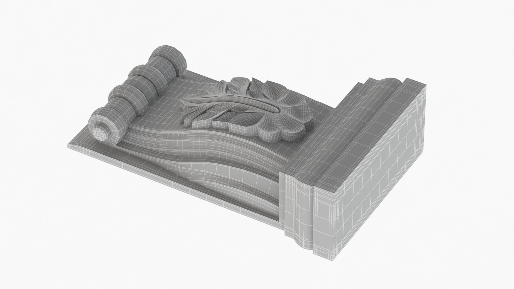 Scroll Corbel 12 - 3D Model by frezzy