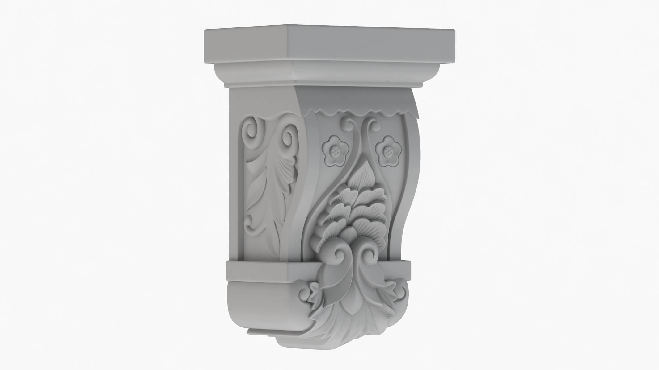 Scroll Corbel 14 - 3D Model by frezzy