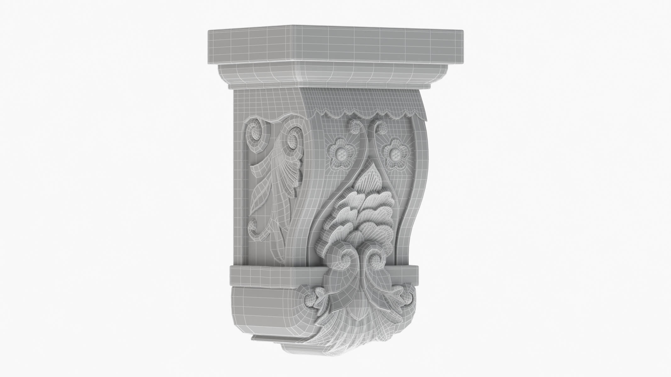 Scroll Corbel 14 - 3D Model by frezzy