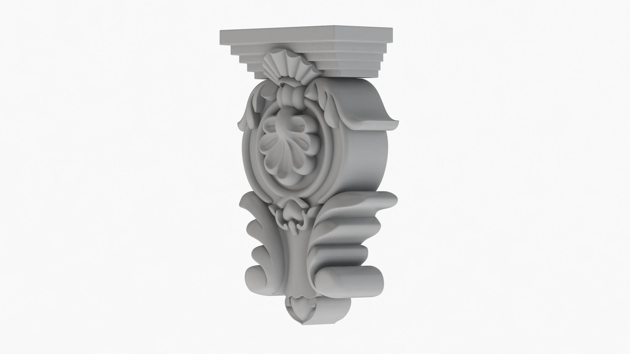 Scroll Corbel 15 - 3D Model by frezzy