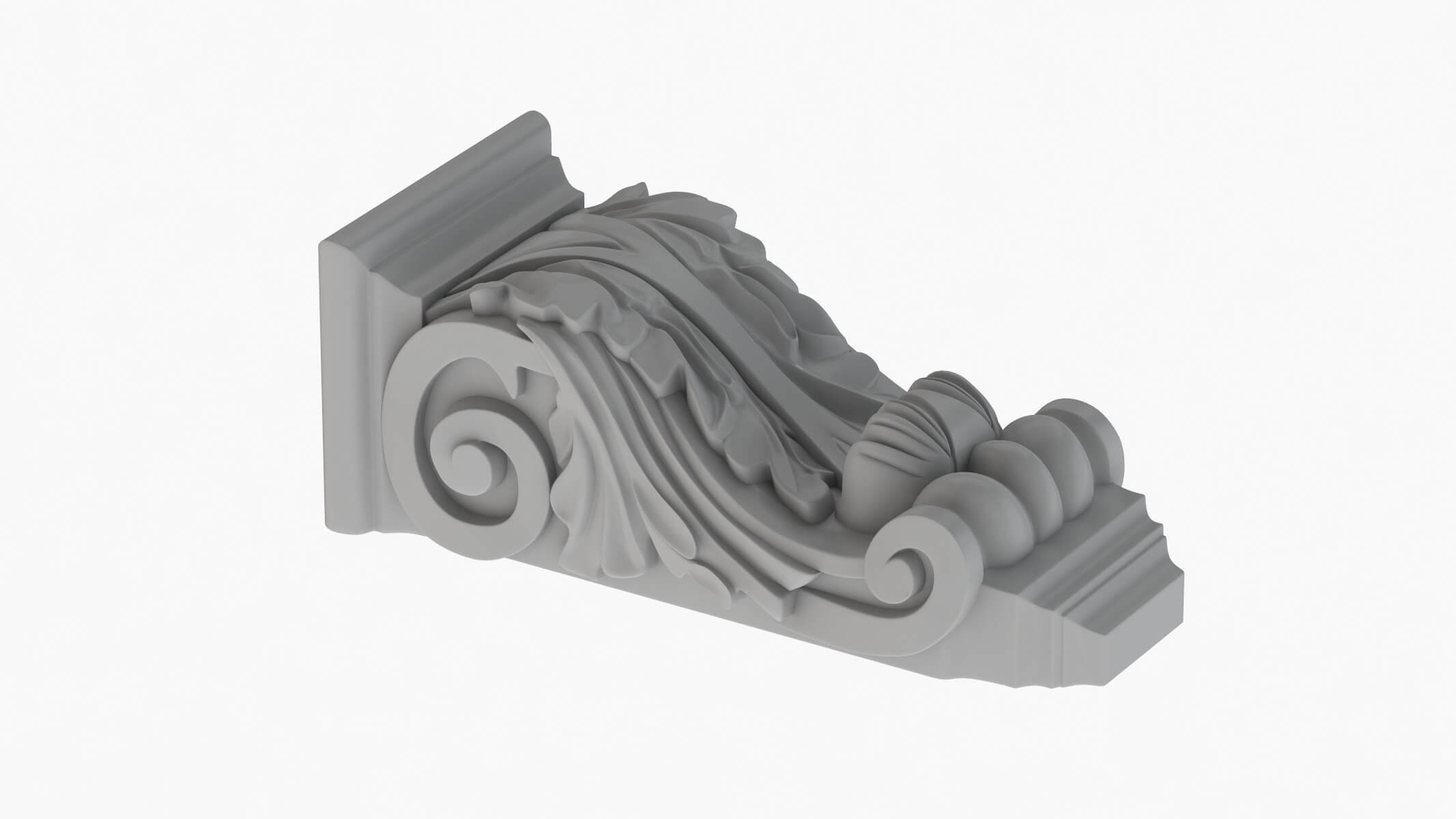 Scroll Corbel 16 - 3D Model by frezzy