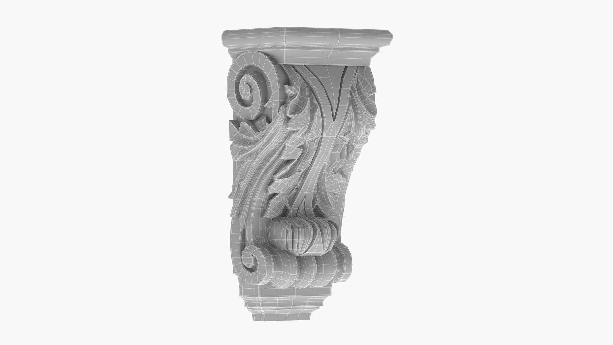 Scroll Corbel 16 - 3D Model by frezzy