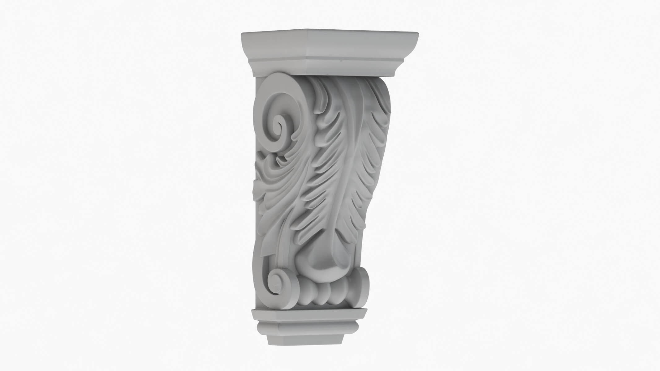 Scroll Corbel 17 - 3D Model by frezzy