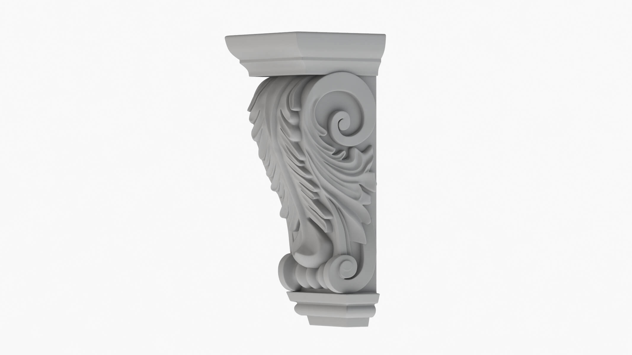 Scroll Corbel 17 - 3D Model by frezzy