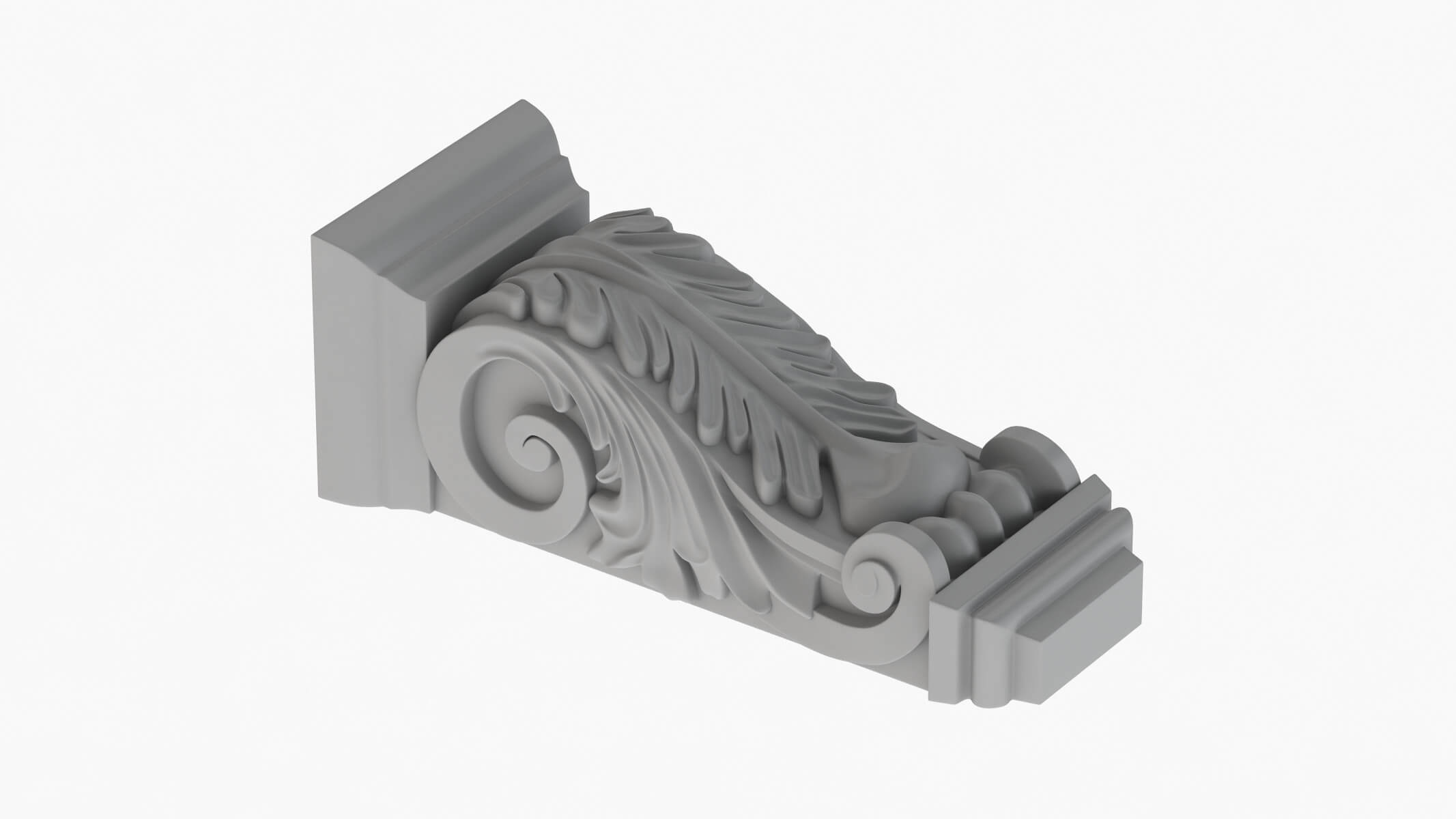 Scroll Corbel 17 - 3D Model by frezzy