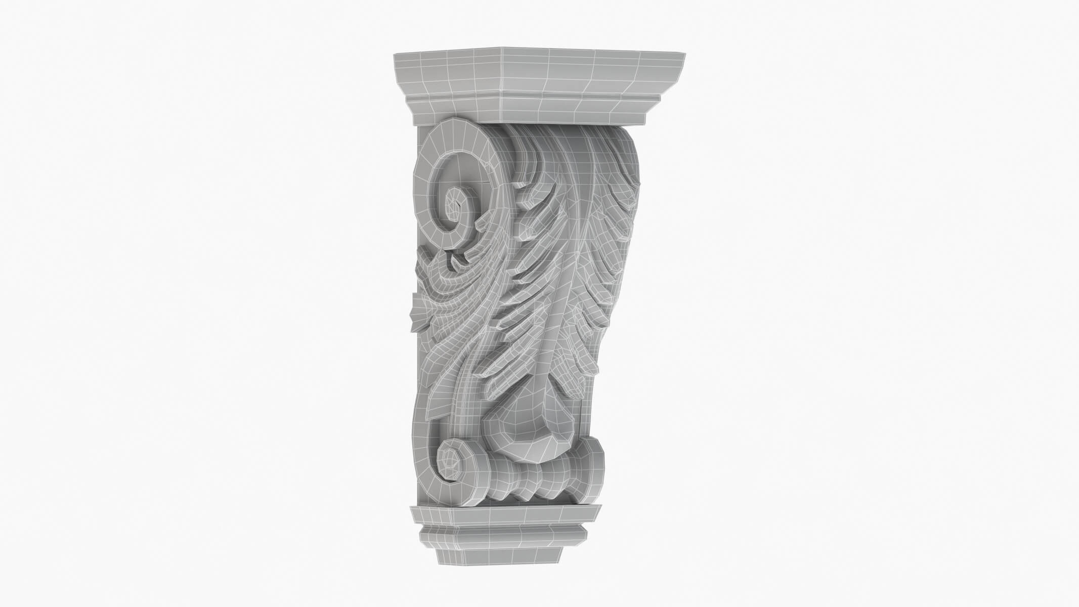 Scroll Corbel 17 - 3D Model by frezzy