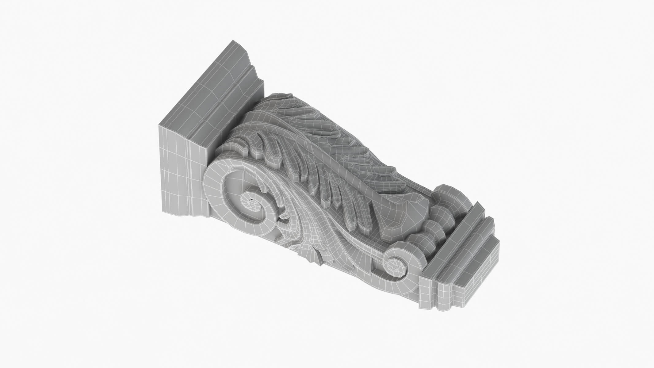Scroll Corbel 17 - 3D Model by frezzy