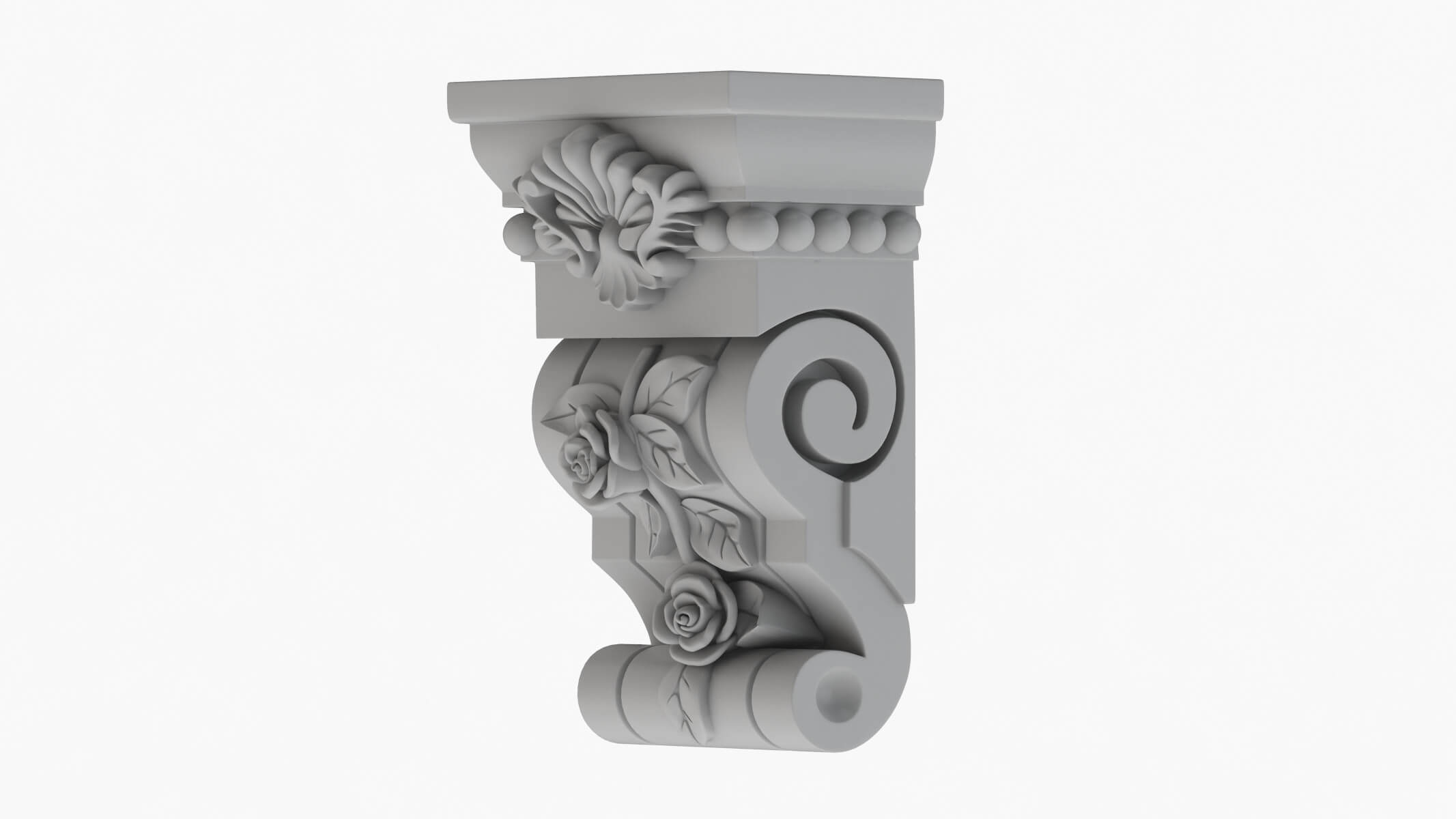 Scroll Corbel 18 - 3D Model by frezzy