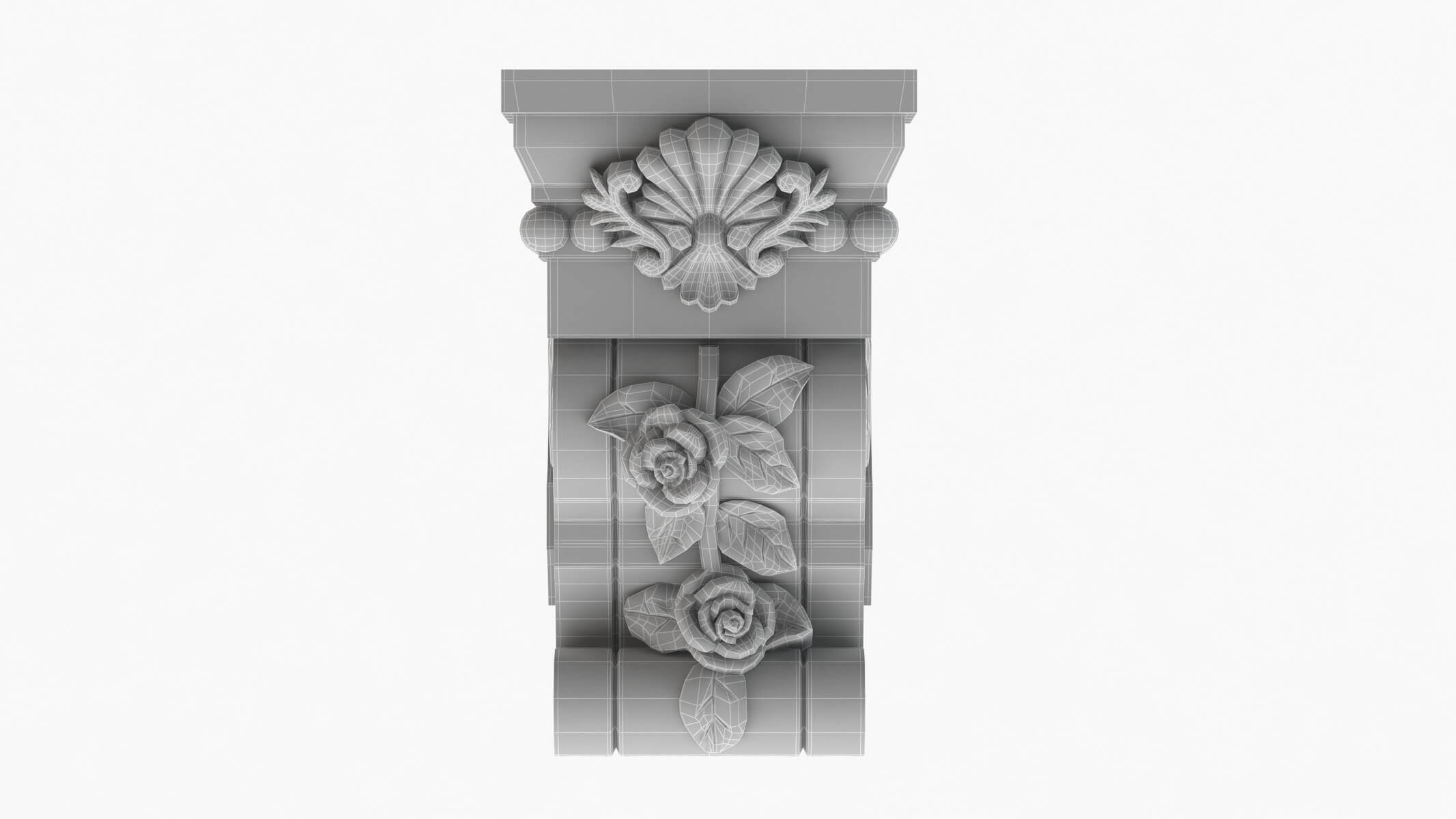 Scroll Corbel 18 - 3D Model by frezzy