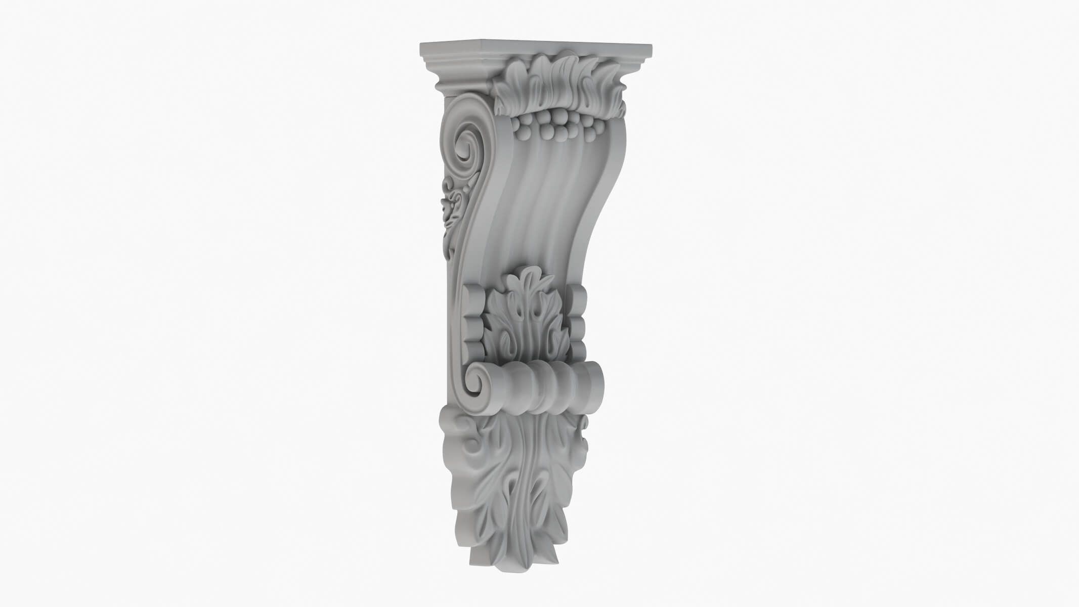 Scroll Corbel 20 - 3D Model by frezzy