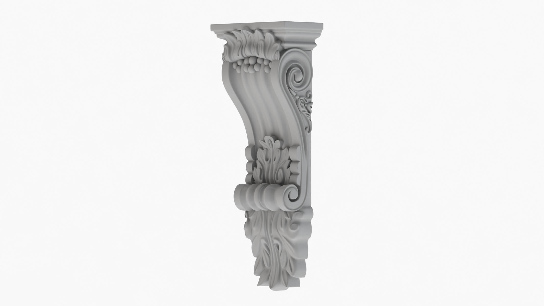 Scroll Corbel 20 - 3D Model by frezzy