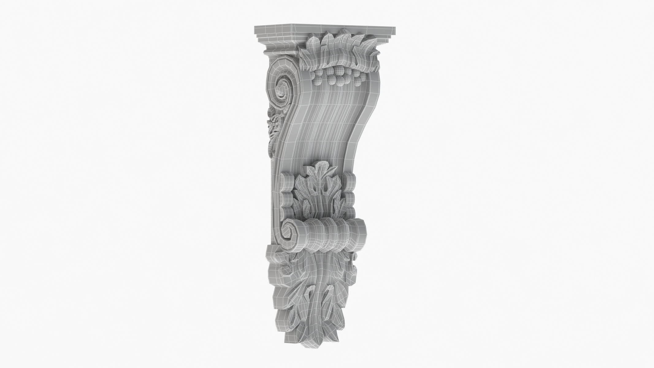 Scroll Corbel 20 - 3D Model by frezzy
