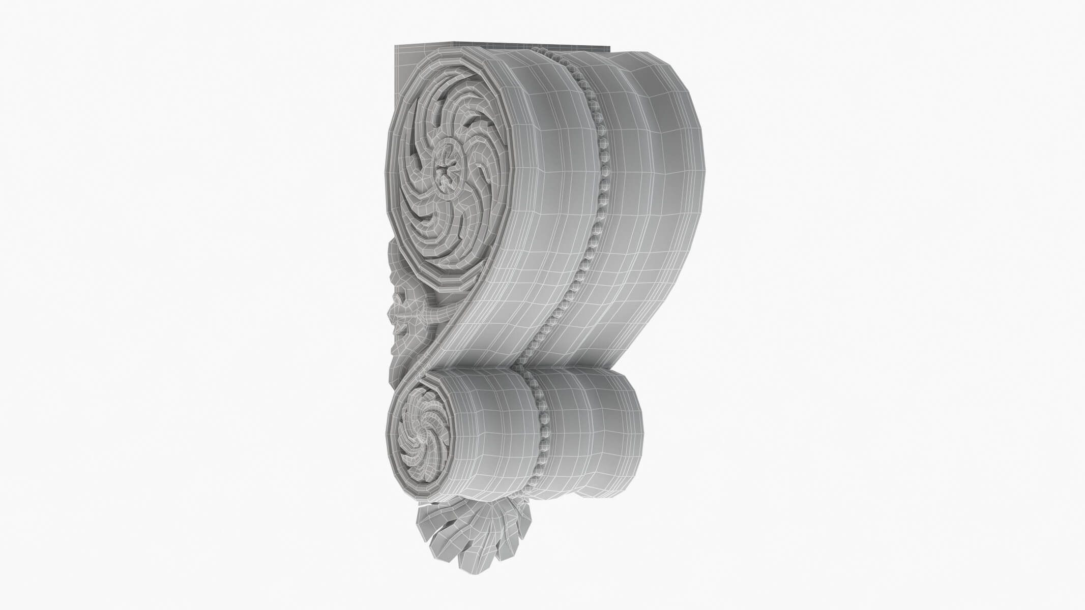 Scroll Corbel 21 - 3D Model by frezzy