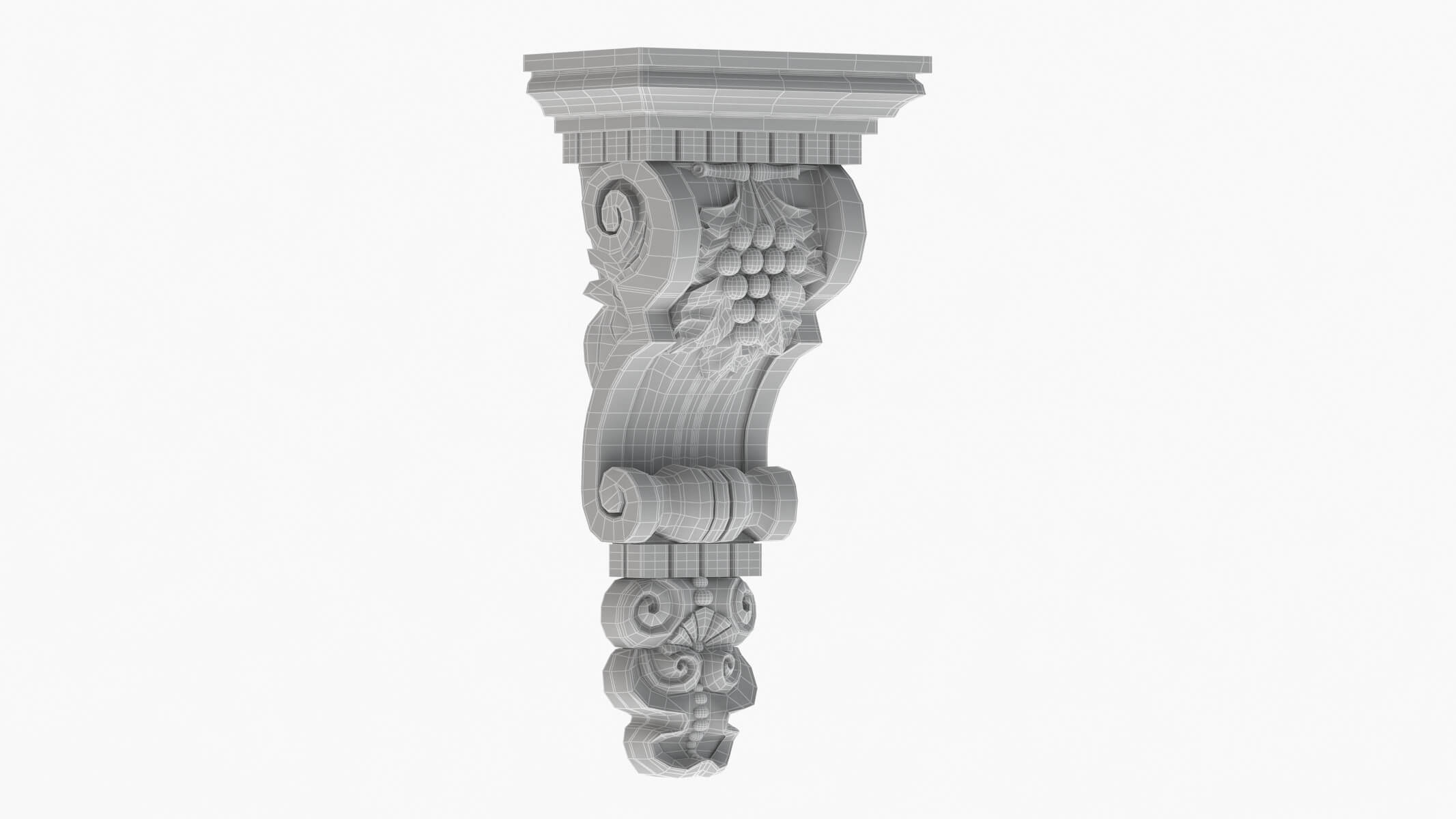 Scroll Corbel 23 - 3D Model by frezzy